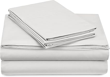 Amazon.com: Amazon Brand – Pinzon 300 Thread Count Percale Cotton Sheet ...