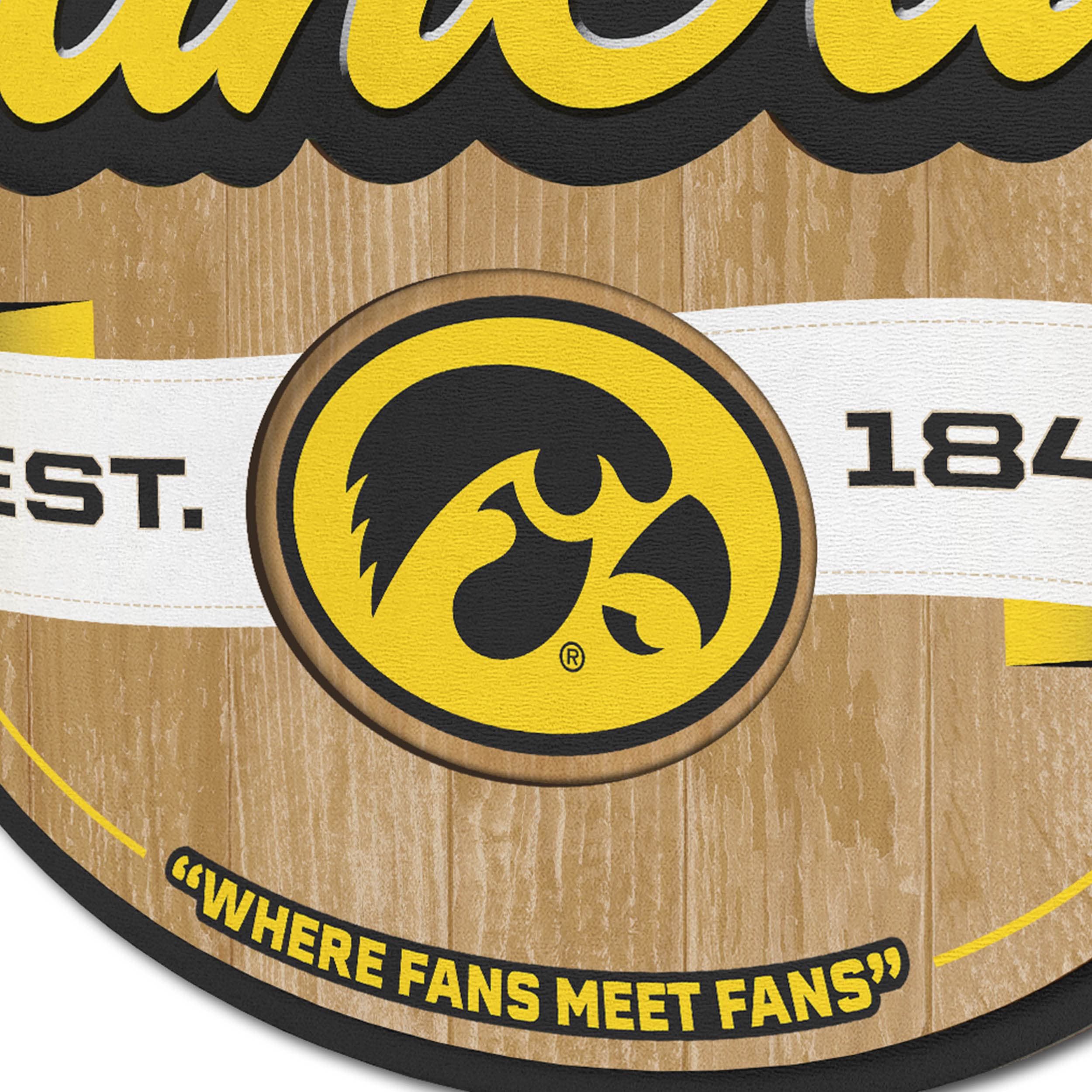 Snapklik.com : NCAA Iowa Hawkeyes Fan Cave Sign
