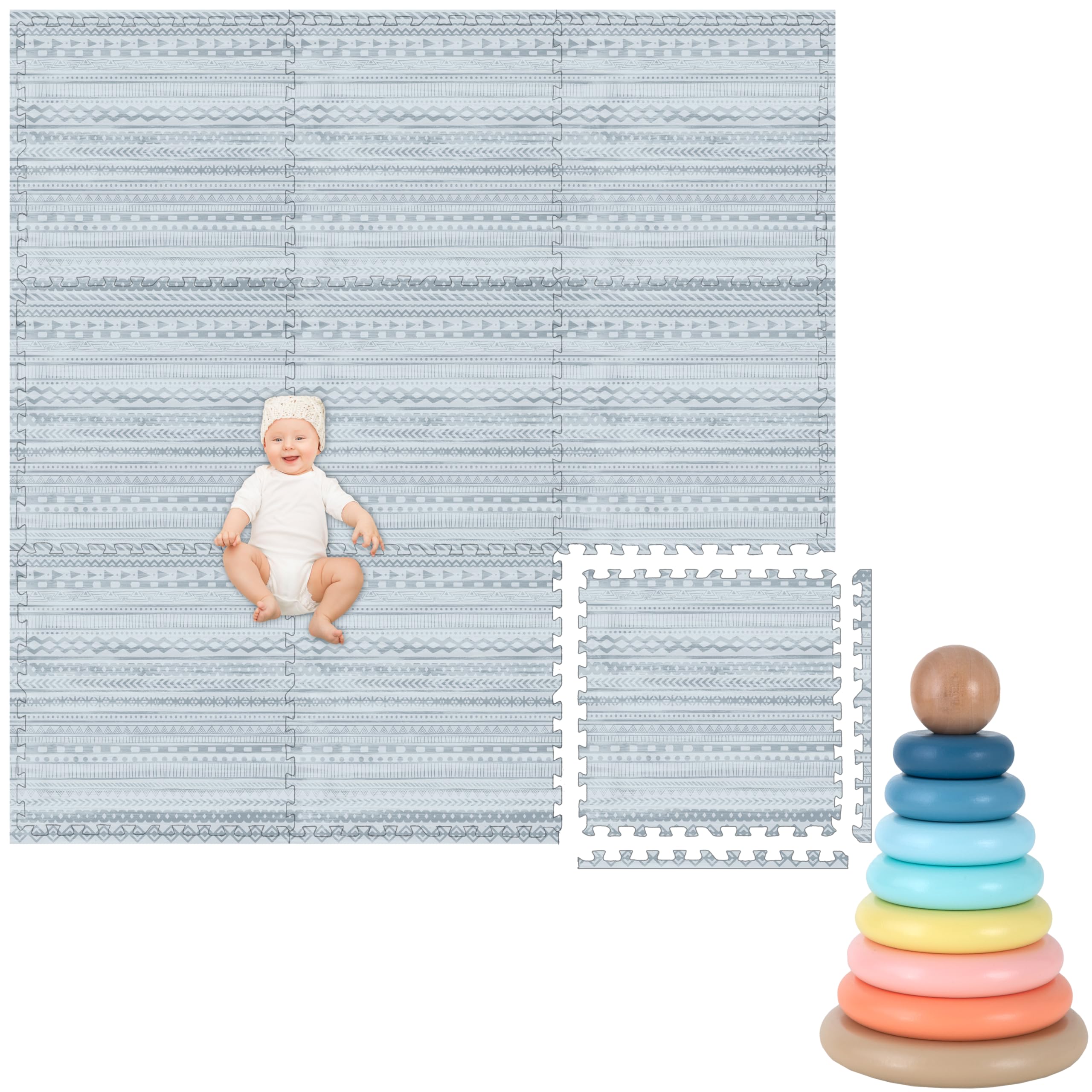 Amazon.com: Play Platoon Non-Toxic Kids Play Mats for Floor, Extra ...