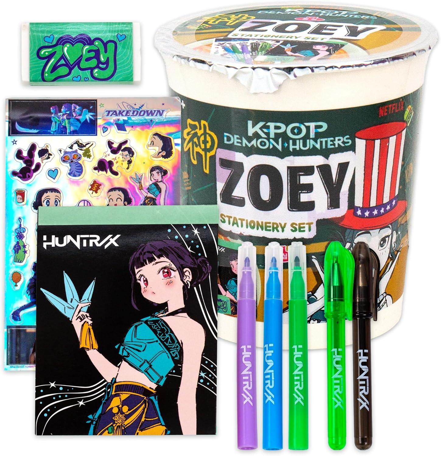 Amazon.com: Kpop Demon Hunters™ Zoey Stationery Set with Mini Notebook ...
