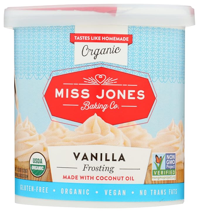 Amazon.com : Miss Jones Baking Organic Buttercream Frosting, Perfect ...