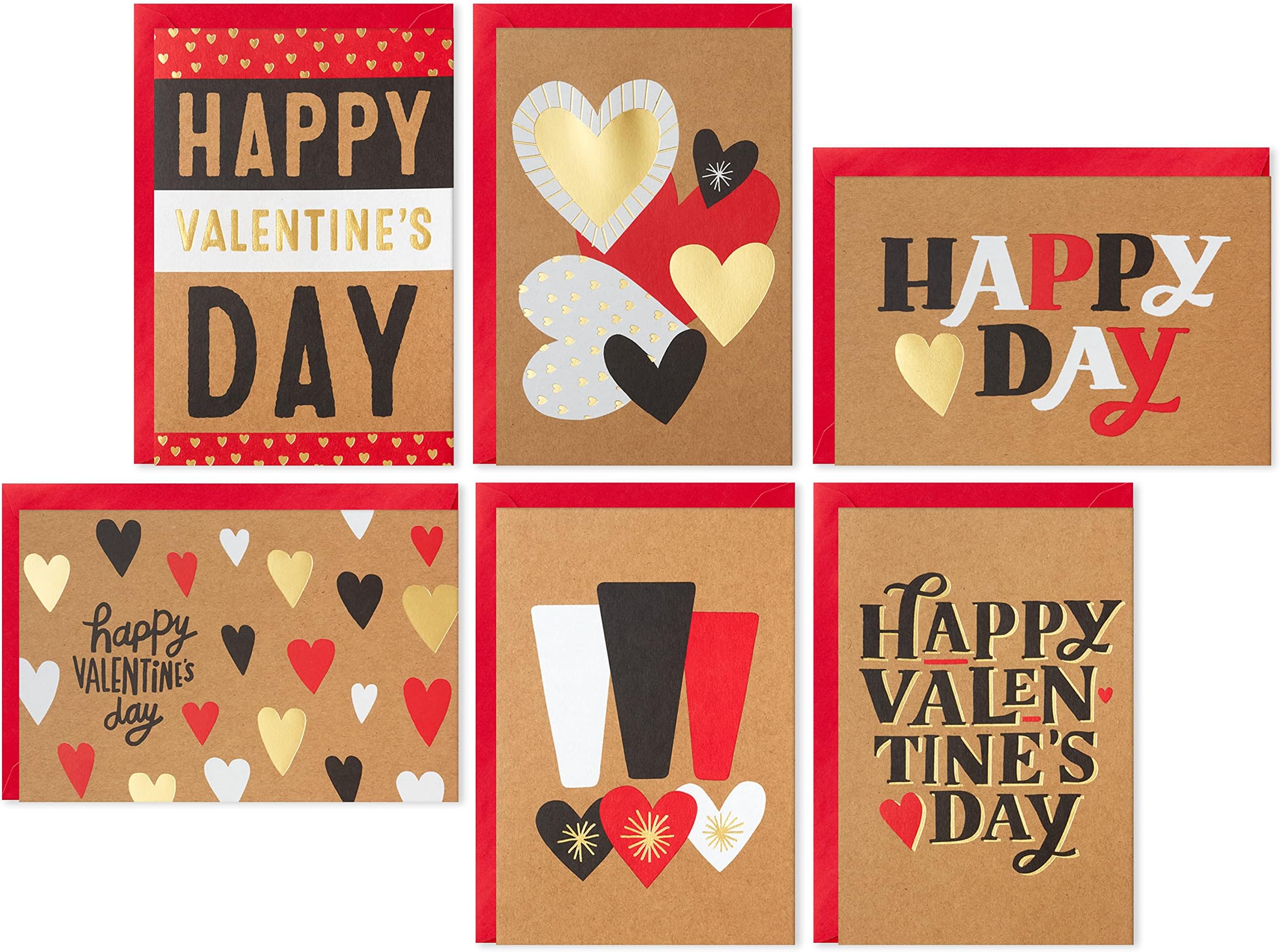 Amazon.com: Hallmark Love Cards Assortment, Hearts and Stripes (24 ...