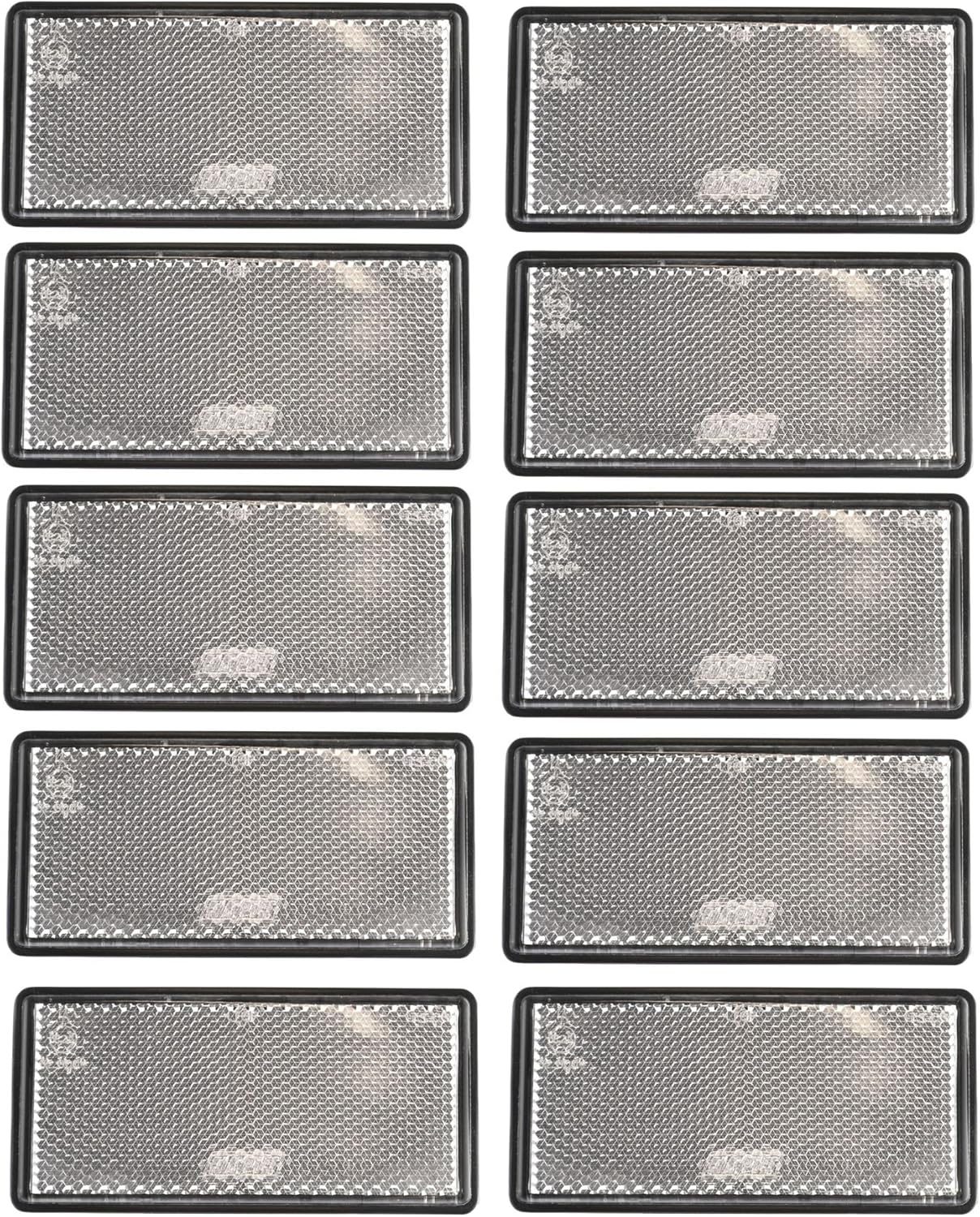 Amazon.com : Large White Clear Reflector 10 Pack Trailer Fence Gate ...