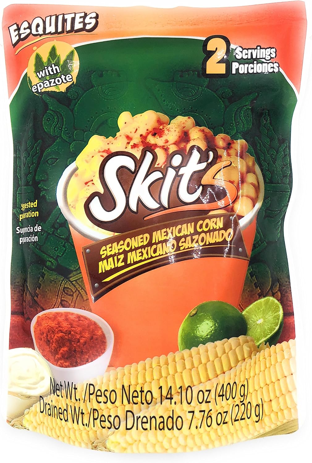 esquites botaneros skits SEASONED mexicano maíz con epazote Sal de Mar ...