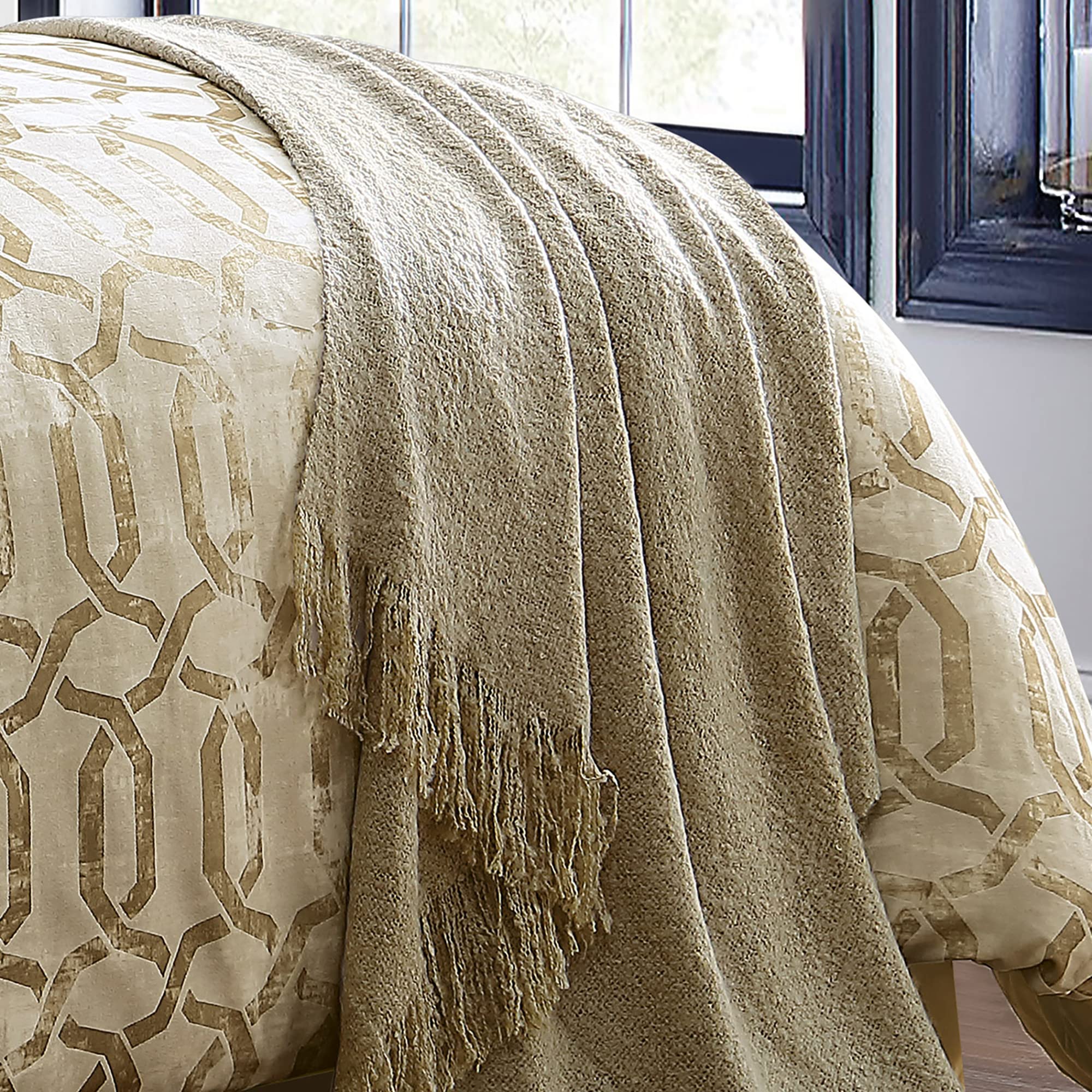 Riverbrook Home 100% Polyester Comforter Set, King, Bergen - Gold, 10 ...