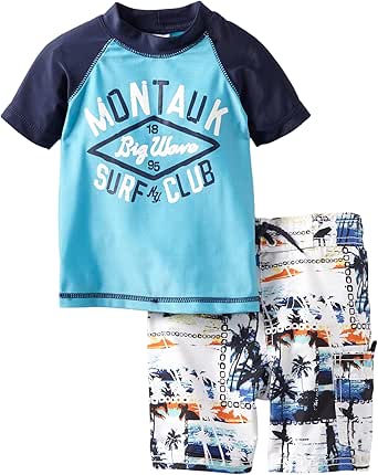 Amazon.com: Osh Kosh Little Boys' Rashguard Set, Blue, 4 Toddler: Rash ...