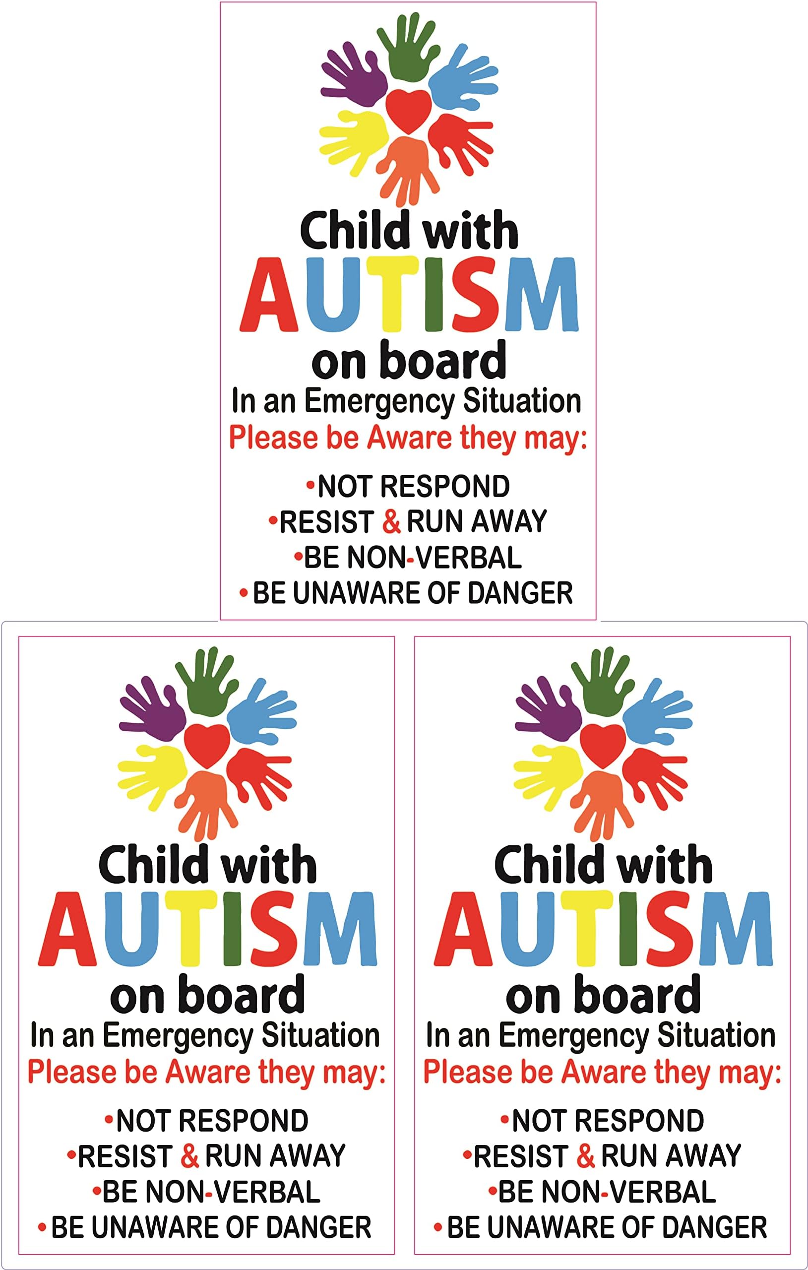 Amazon.com - Child with Autism On Board Autism Awareness Vinyl Sticker ...