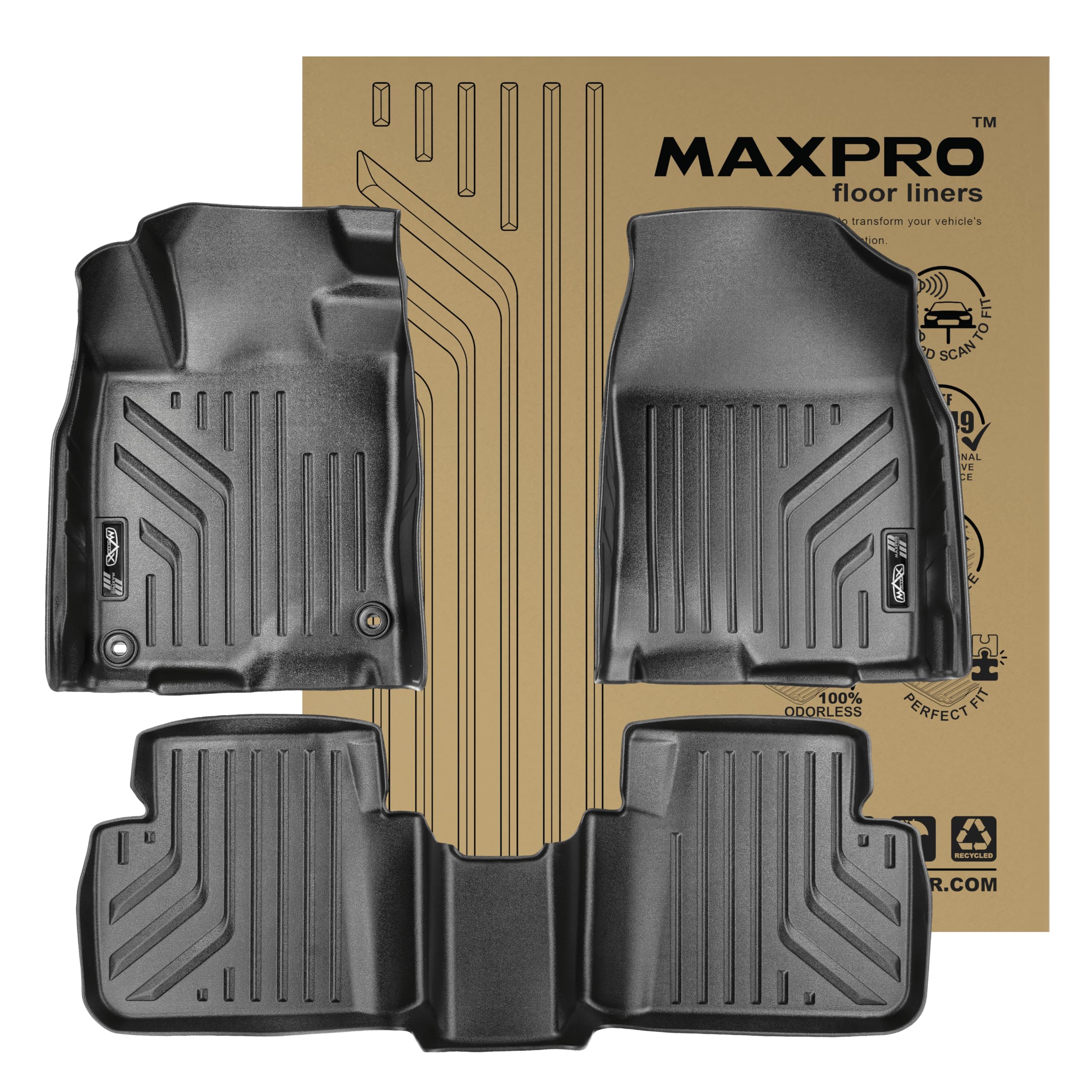 Amazon.com: MAXPRO Floor Liner Compatible with Honda Civic/Civic SI 2022-2025, Sedan (Not for ...