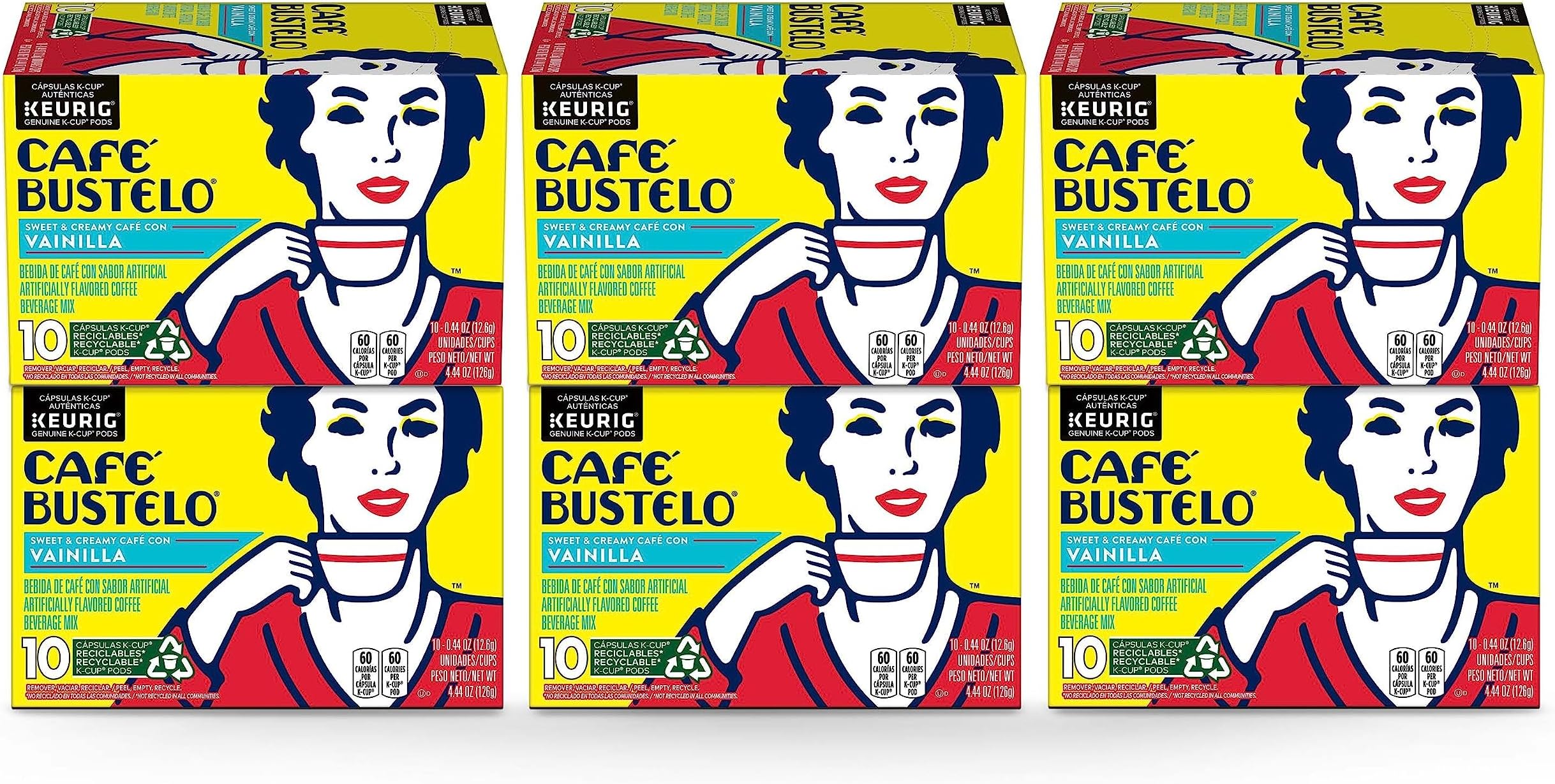 Amazon.com: Café Bustelo Sweet & Creamy Café con Vainilla Flavored ...
