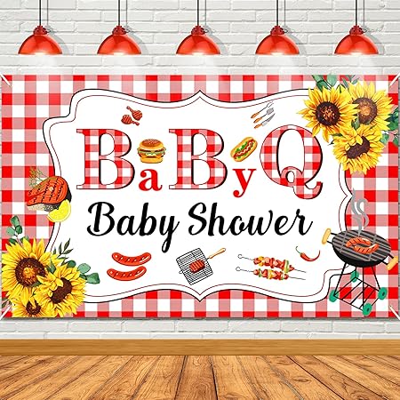 Amazon.com: Bbq Baby Shower Decorations for Girl Pink - Baby Q Banner ...