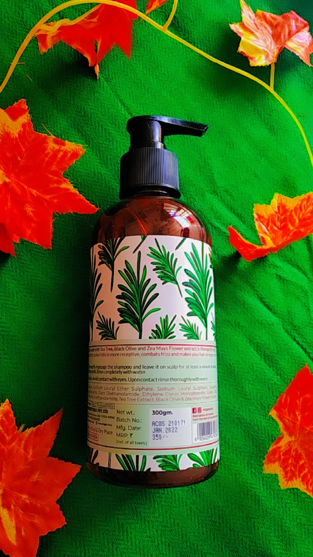 Buy Ningen Teatree Anti Hair Fall Shampoo I Infused with Black Olive ...