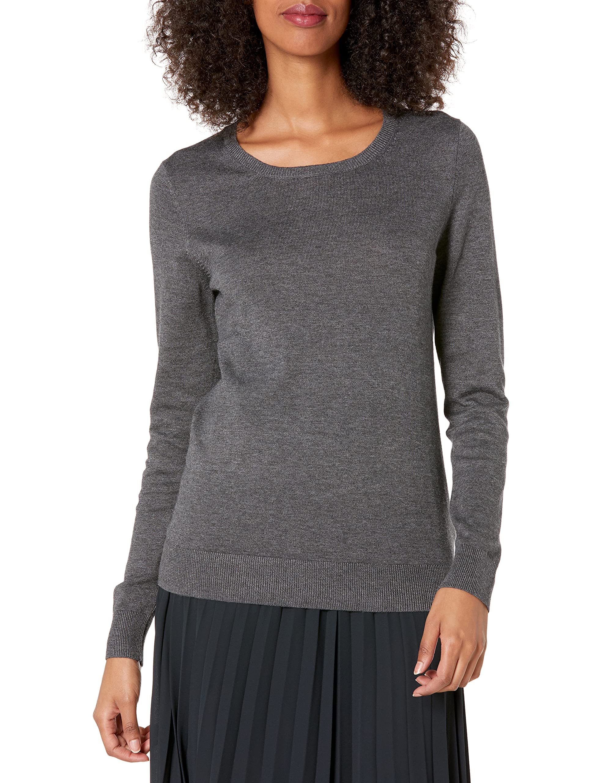 Amazon Essentials Women's Long-Sleeve Lightweight Crewneck Sweater ...