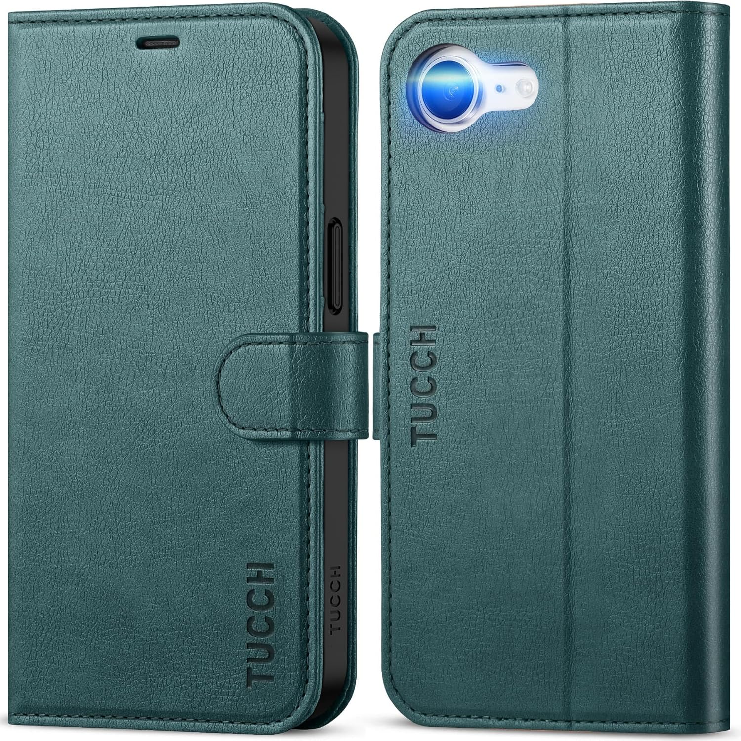 Amazon.com: TUCCH Wallet Case for iPhone 16e, Magnetic PU Leather Kickstand Flip Cover with 4 ...