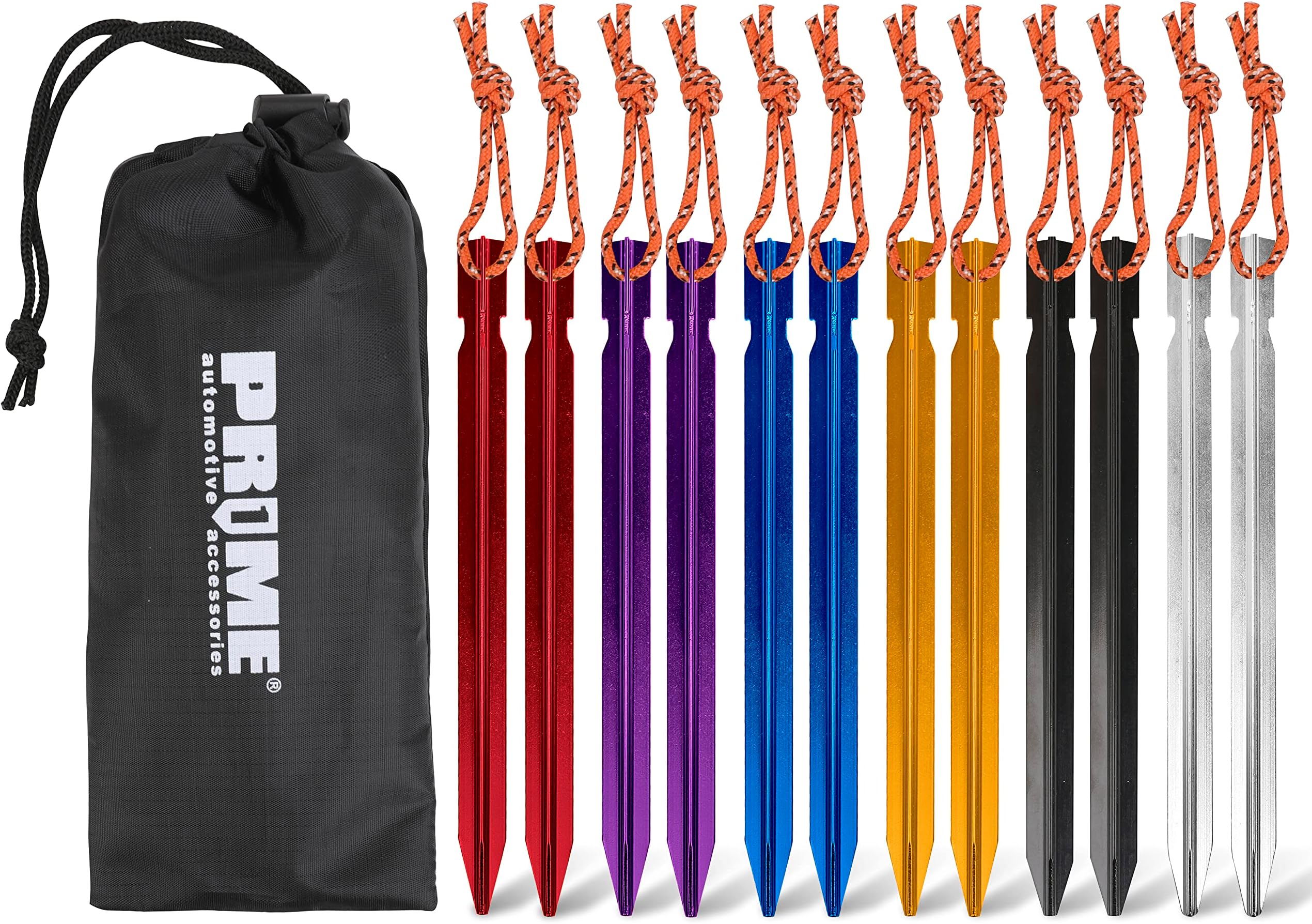 Amazon.com : AnyGear 7075 Aluminum Tent Stakes 15 Pack - Ultralight Tri ...