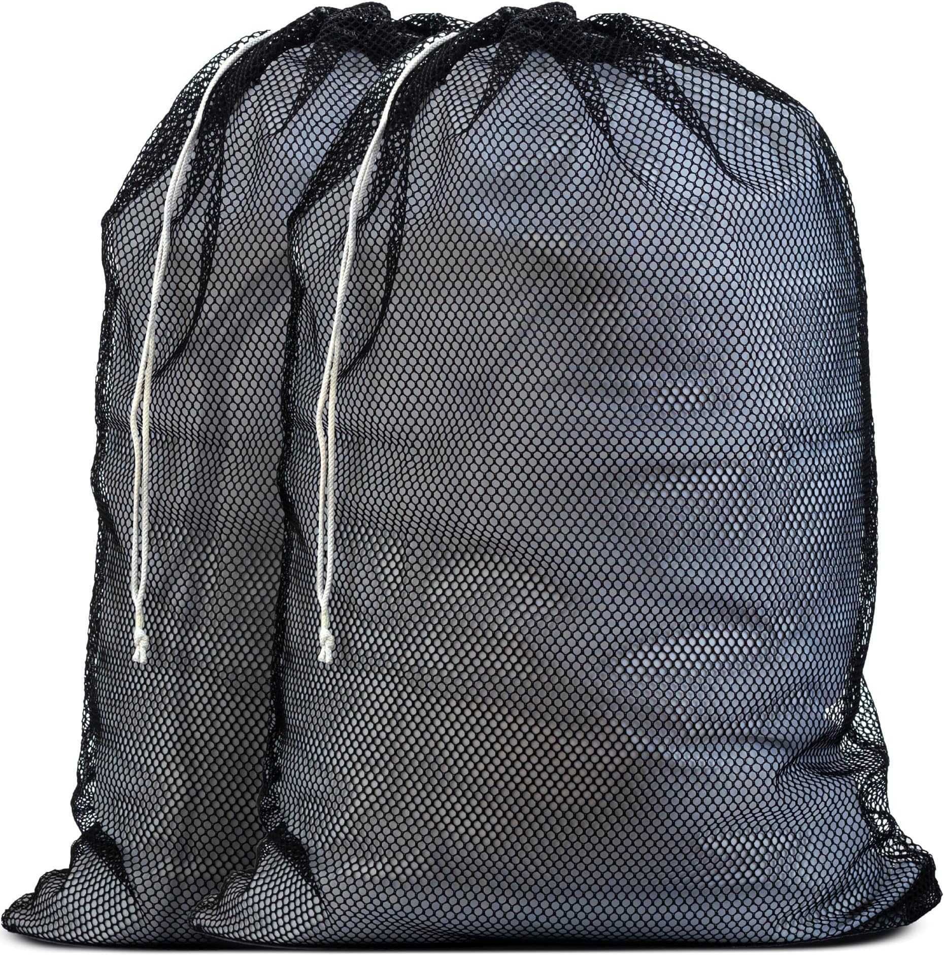 Amazon.com: 10 Pieces Mesh Bags Drawstring Laundry Bags Large Nylon ...