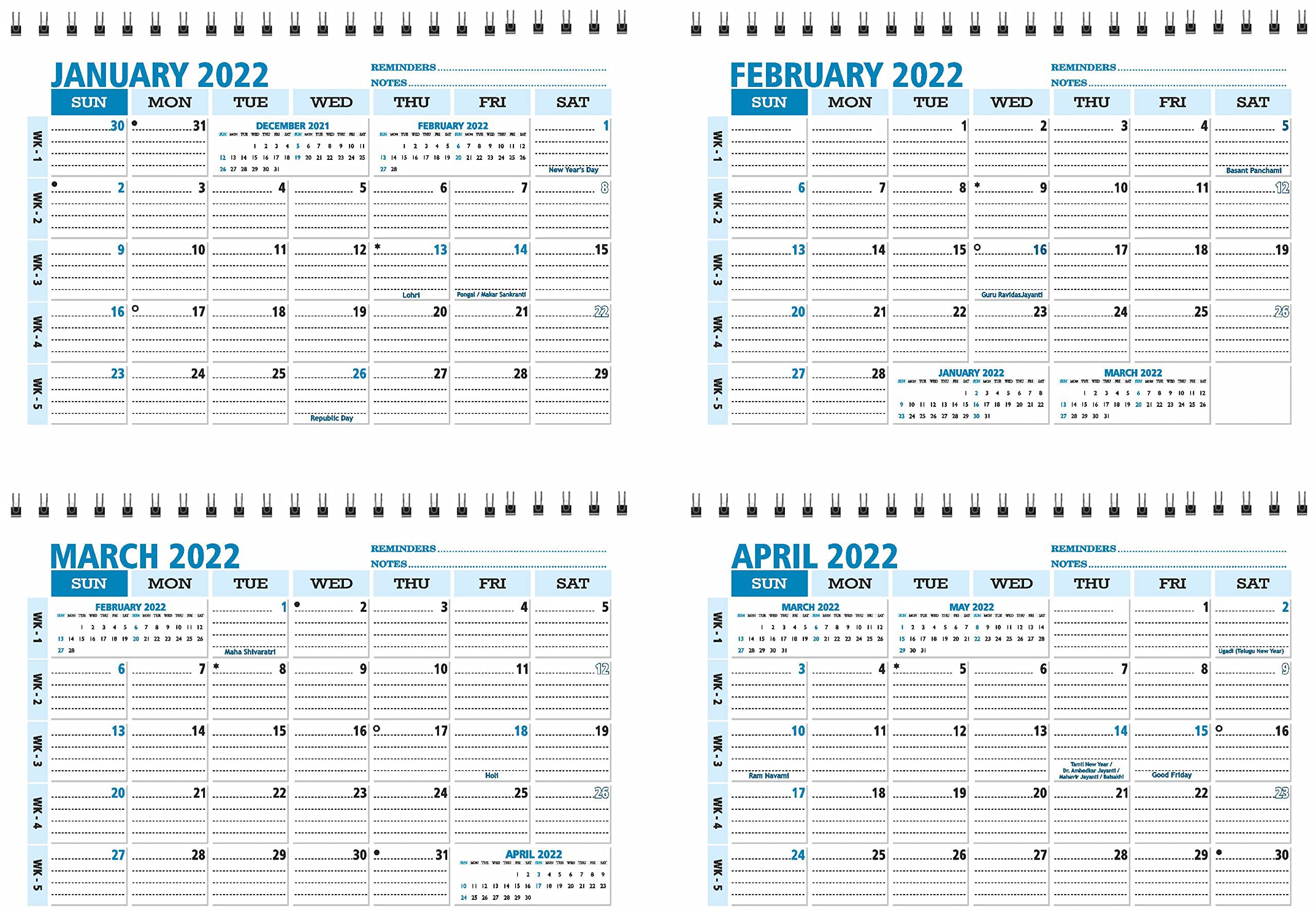 Desk Calendar 2025 B5 10x8 Stand Up Table Calendar 2025 | Desertcart INDIA