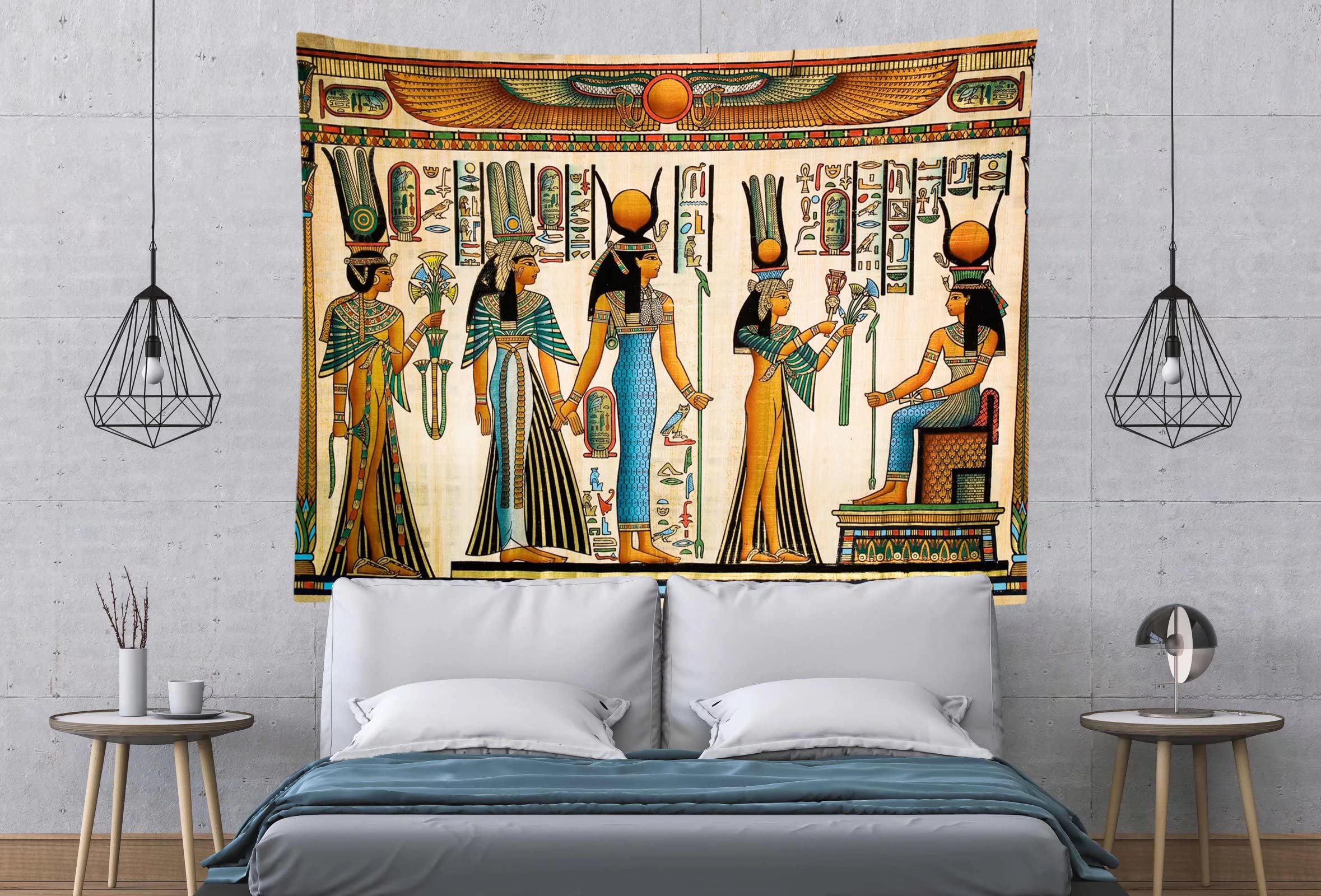 Snapklik.com : Egyptian Painting Tapestry 105Wx70H Inches Queen ...