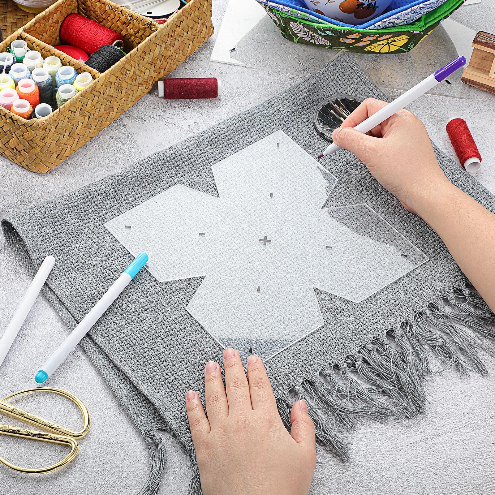 Snapklik.com : Flutesan 3 Pcs Bowl Cozy Pattern Template 8/10/12 Inch ...