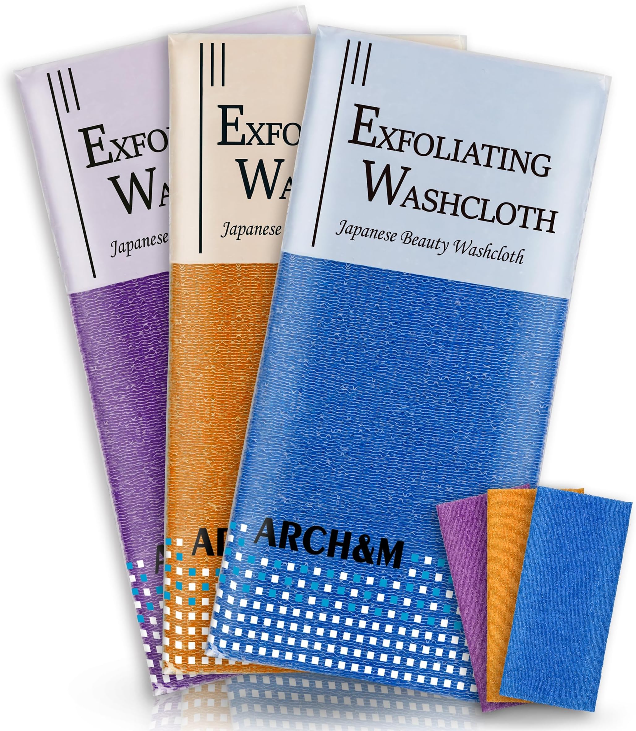 Amazon.com: ARCH&M Exfoliating Washcloth Exfoliating Body Scrubber Back ...