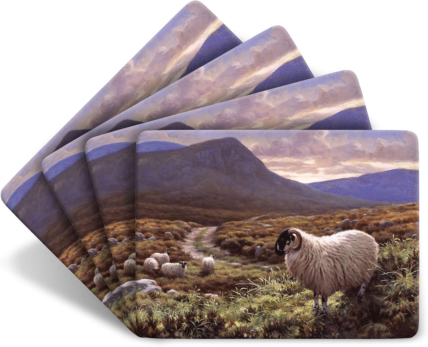 Julian Friers Sheep by Country Road Table Mats by Wildlife Artist Set ...