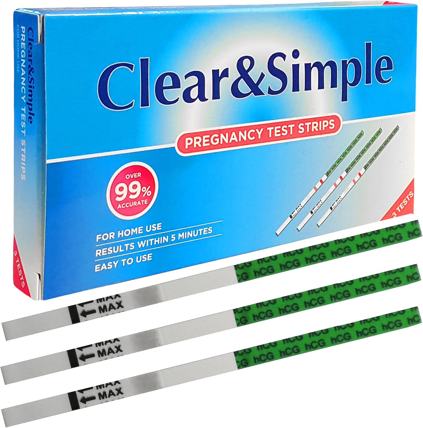 3X Home Pregnancy Test Strips 20mIU Fast Results Urine Sticks with High ...