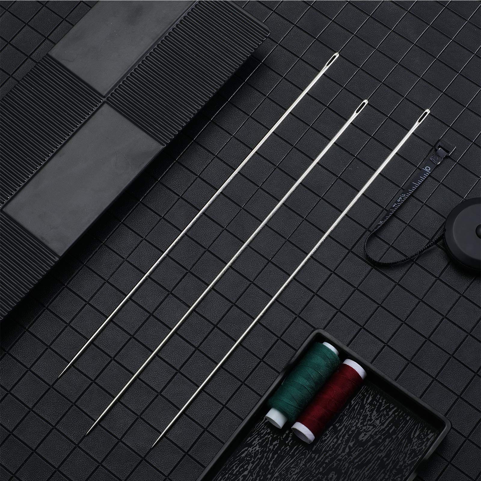 3 Pieces 12 Inch Upholstery Needle Long Straight Hand Needle Stainless ...