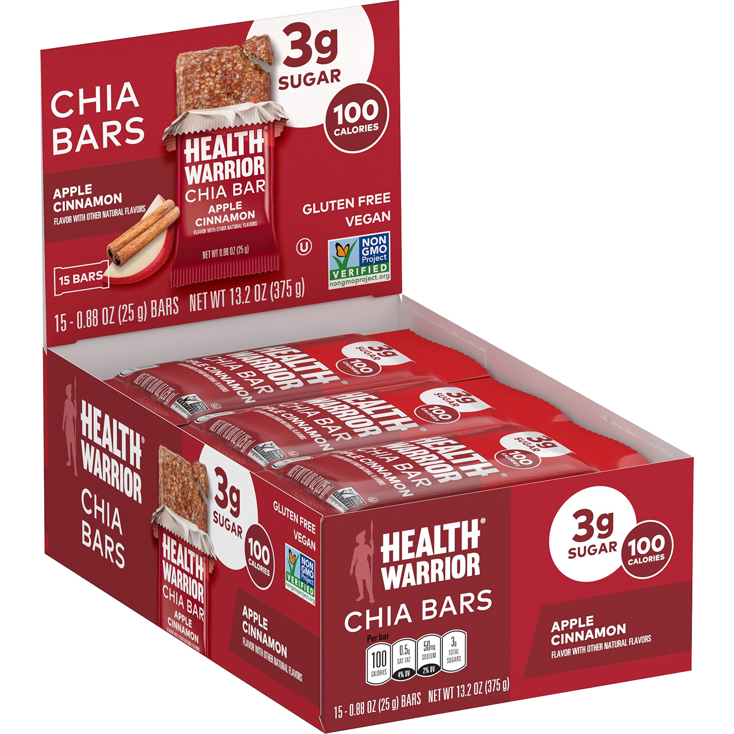 Health Warrior Chia Bars Apple Cinnamon 15 Bars | Desertcart GB