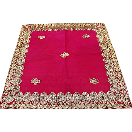 Reliable Puja Assan Velvet Embroidered Puja Cloth/Puja Aasan/Puja ...