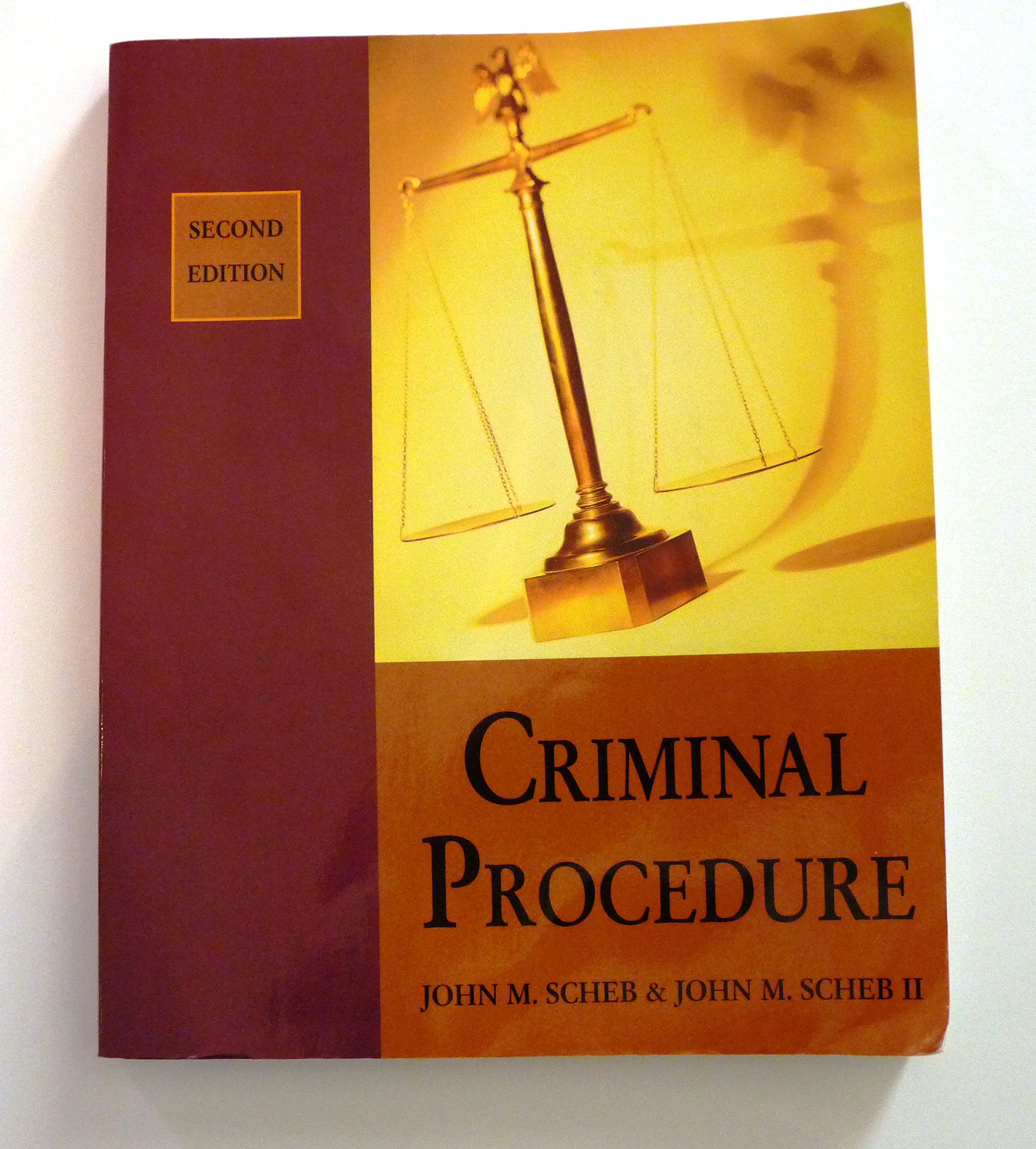 Criminal Procedure: Scheb, John M., Scheb, II John M.: 9780534522940 ...