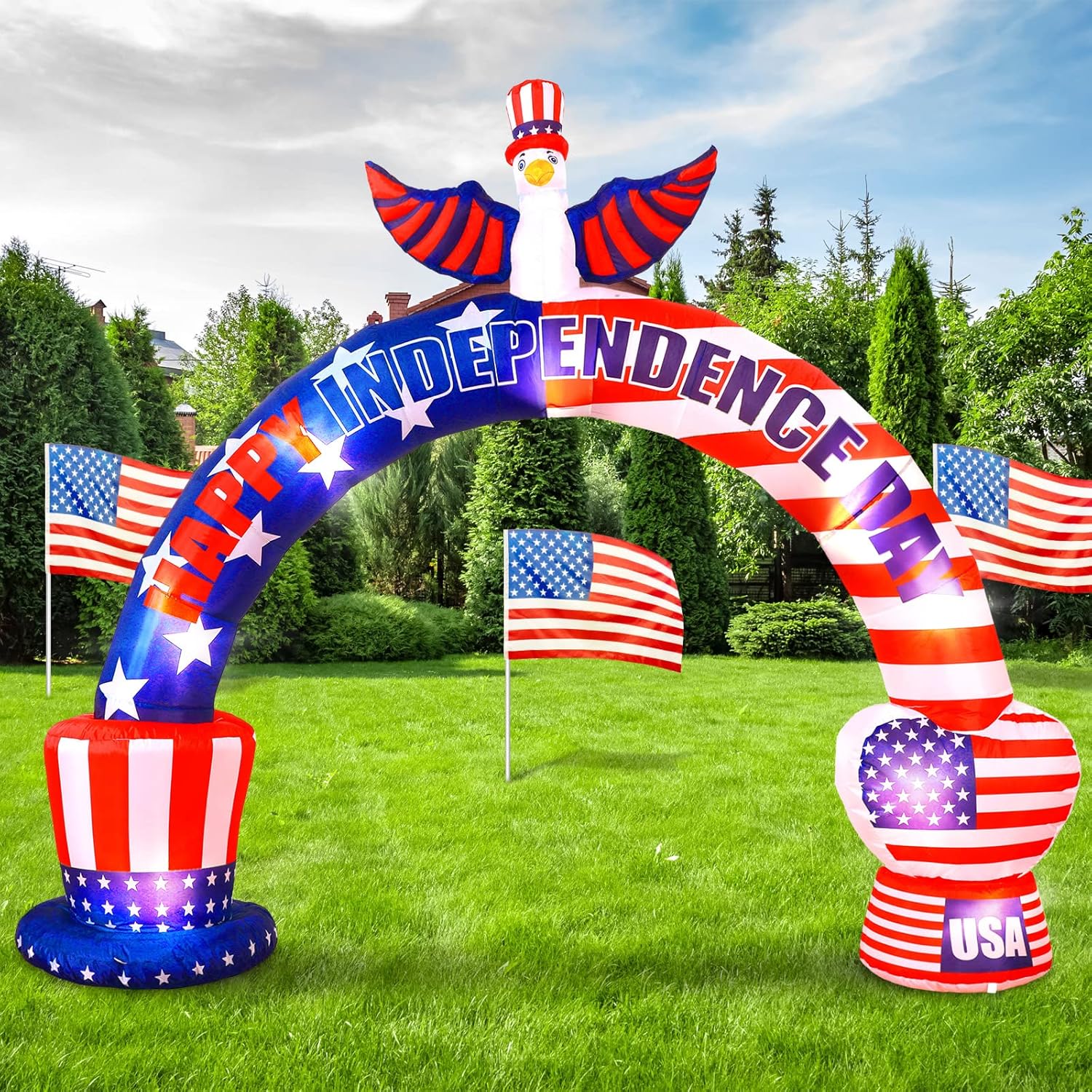 Amazon.com: Sratte 9.2 ft Independence Day Inflatables Outdoor ...