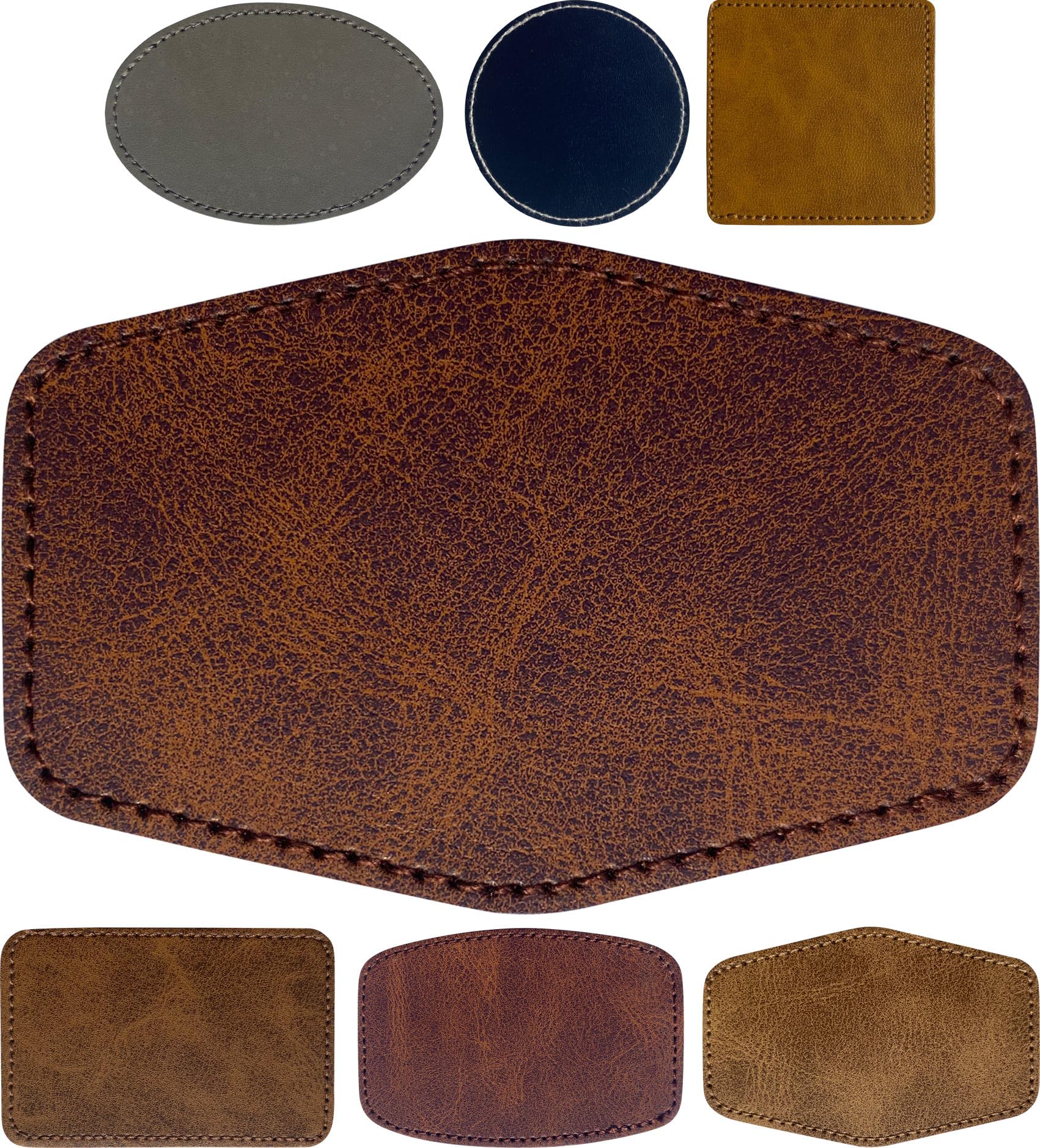 Amazon.com: Leather Hat Patches for Laser Engraving Blank Hexagon ...