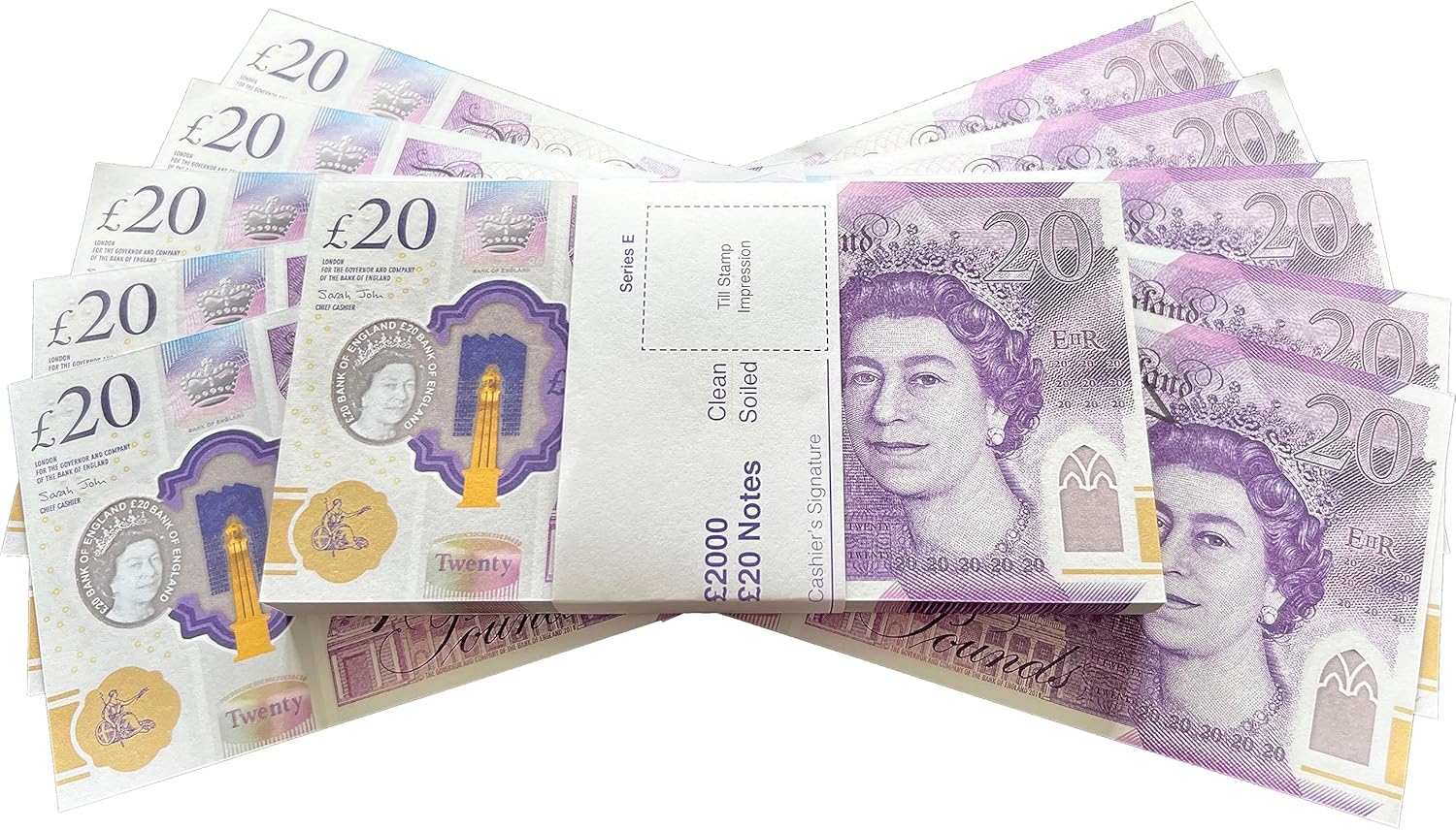 Amazon.com: Big Screen Stacks - New Edition Prop Money UK Pounds GBP ...