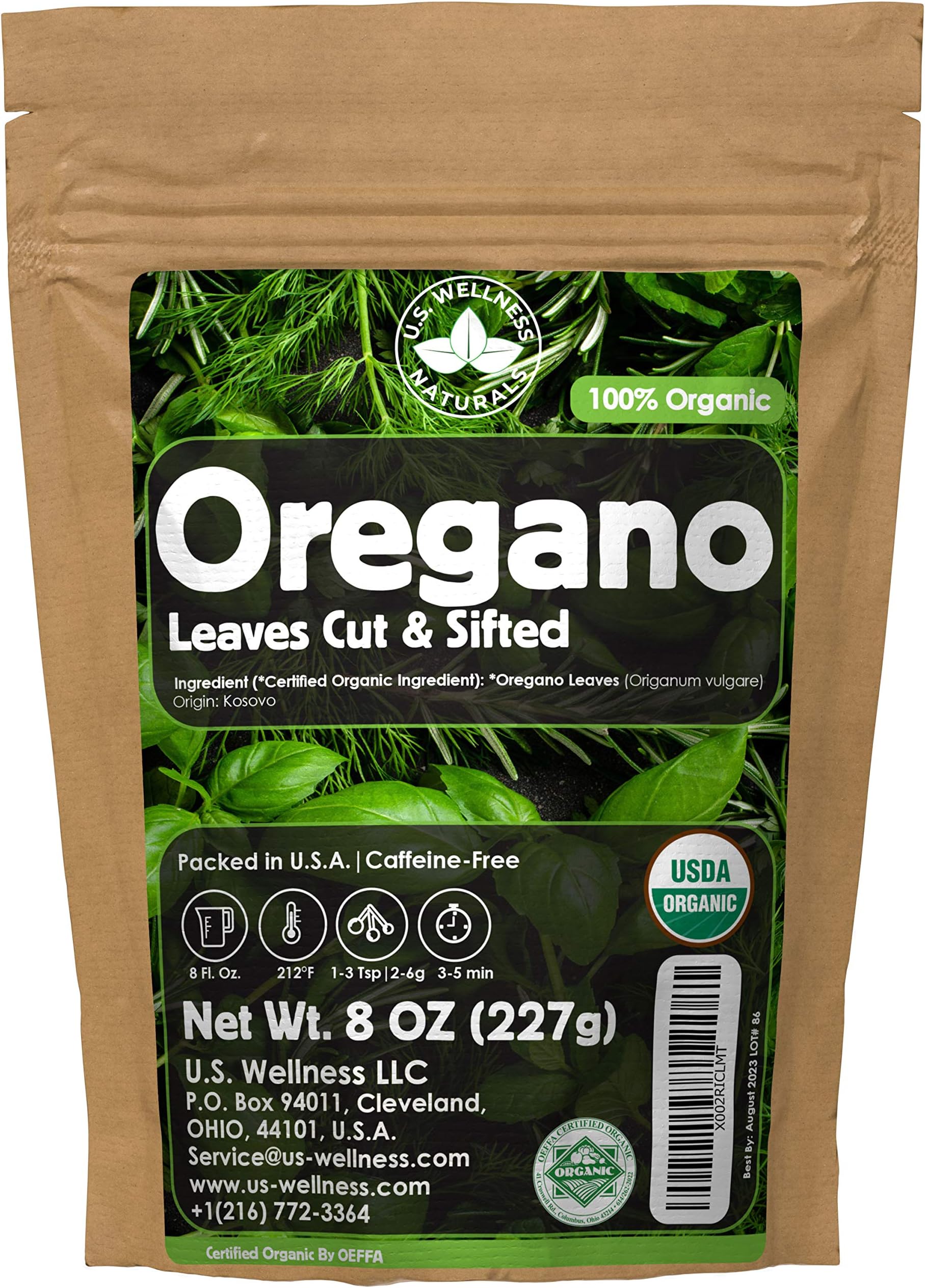 Amazon.com : Oregano Tea 8Oz - 100% CERTIFIED Organic (USDA seal ...