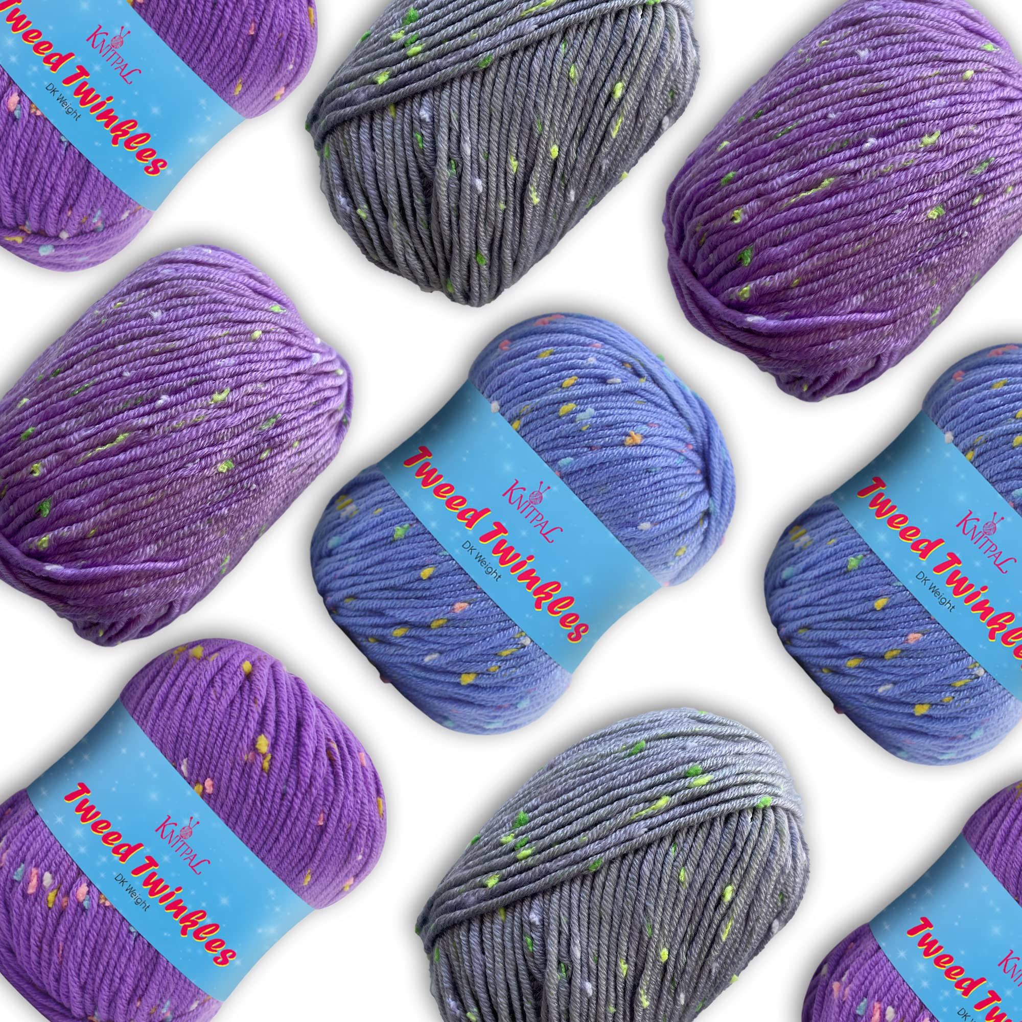 Amazon.com: Tweed Twinkles Multicolor Knit and Crochet Yarn with Flecks ...