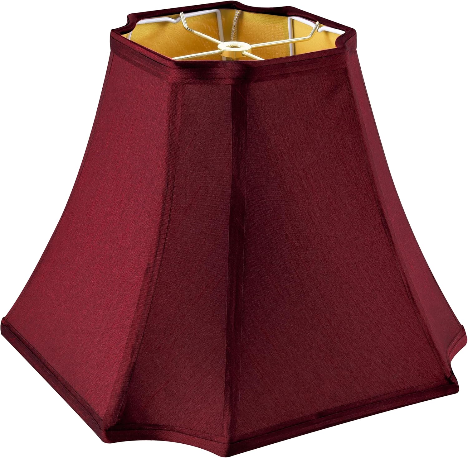 GO&SO Medium Burgundy Red Lampshade Square Cut Corner Lamp Shade for ...