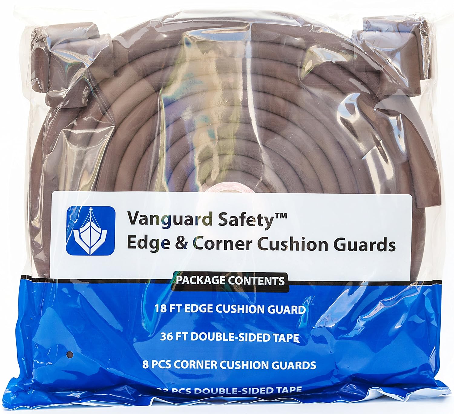 Amazon.com : 18' Ft Edge Protector & 8 Corner Guards (Coffee Brown) by ...