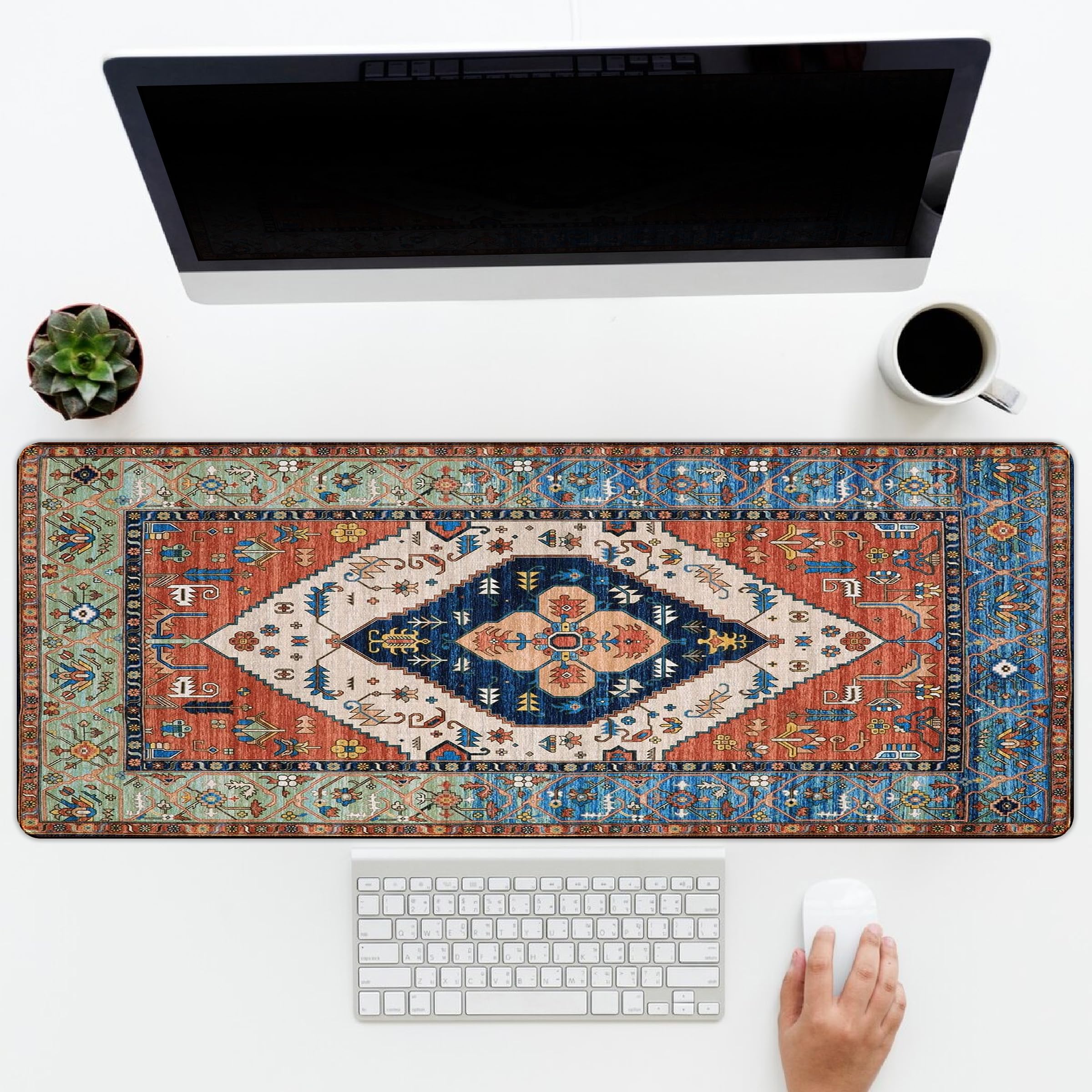 Amazon.com: Persian Rug Mouse Pad Carpet Boho Mouse Pad Computer Desk ...
