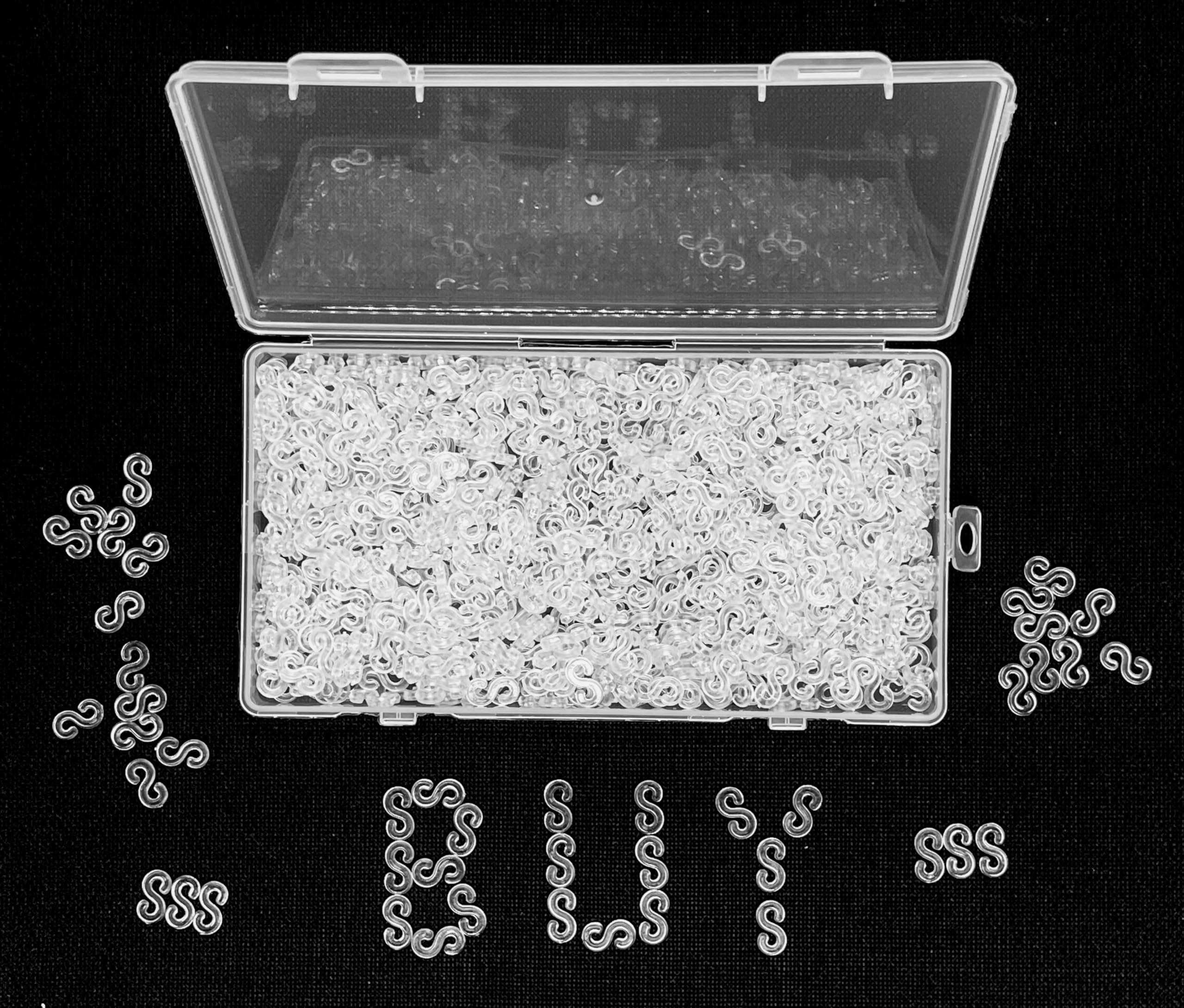 Amazon.com: 400PCS Loom Rubber Bands, S Clip Connectors Rubber ...