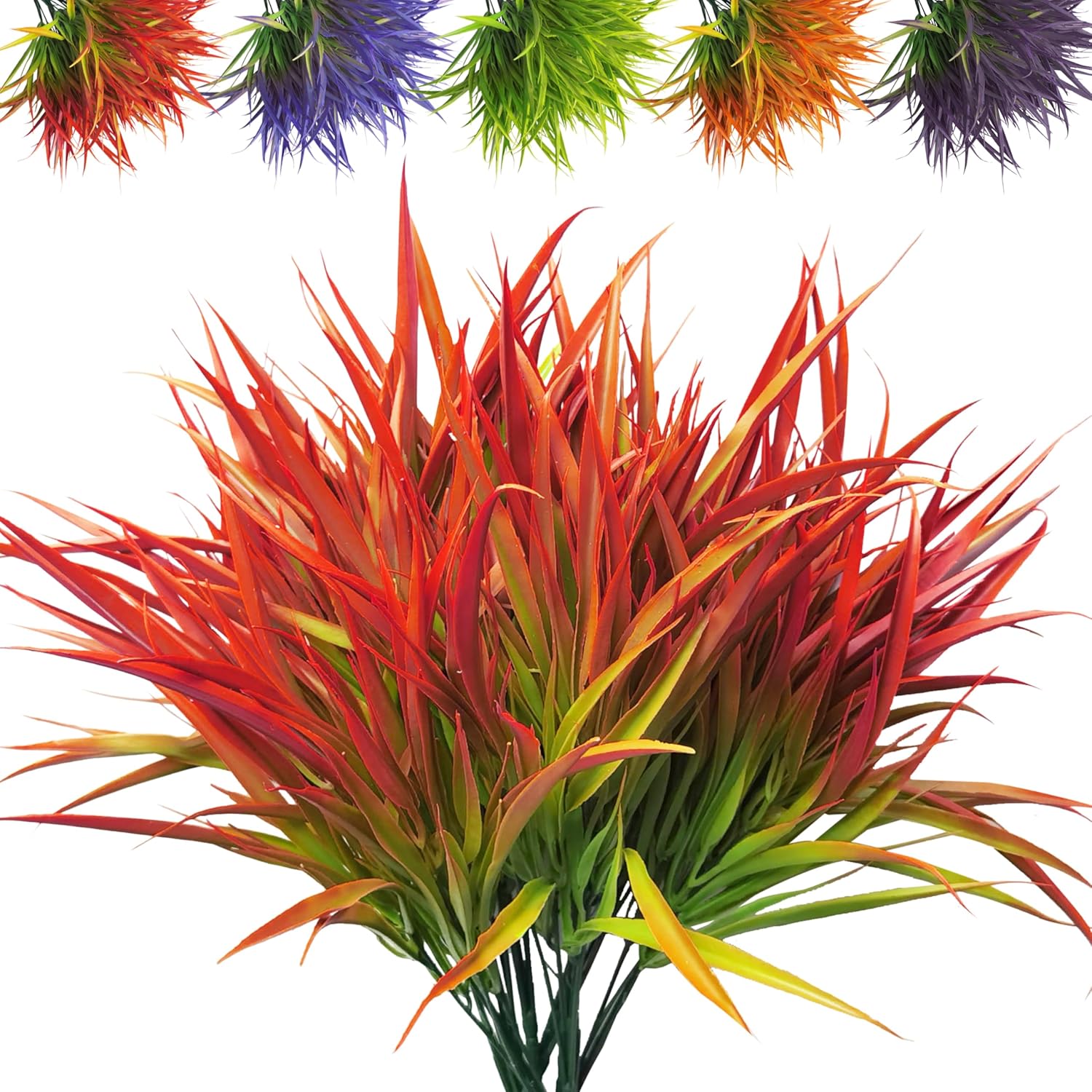 Amazon.com: FANMINI Outdoor Artificial Plants 8 Bundles Fake Plants ...