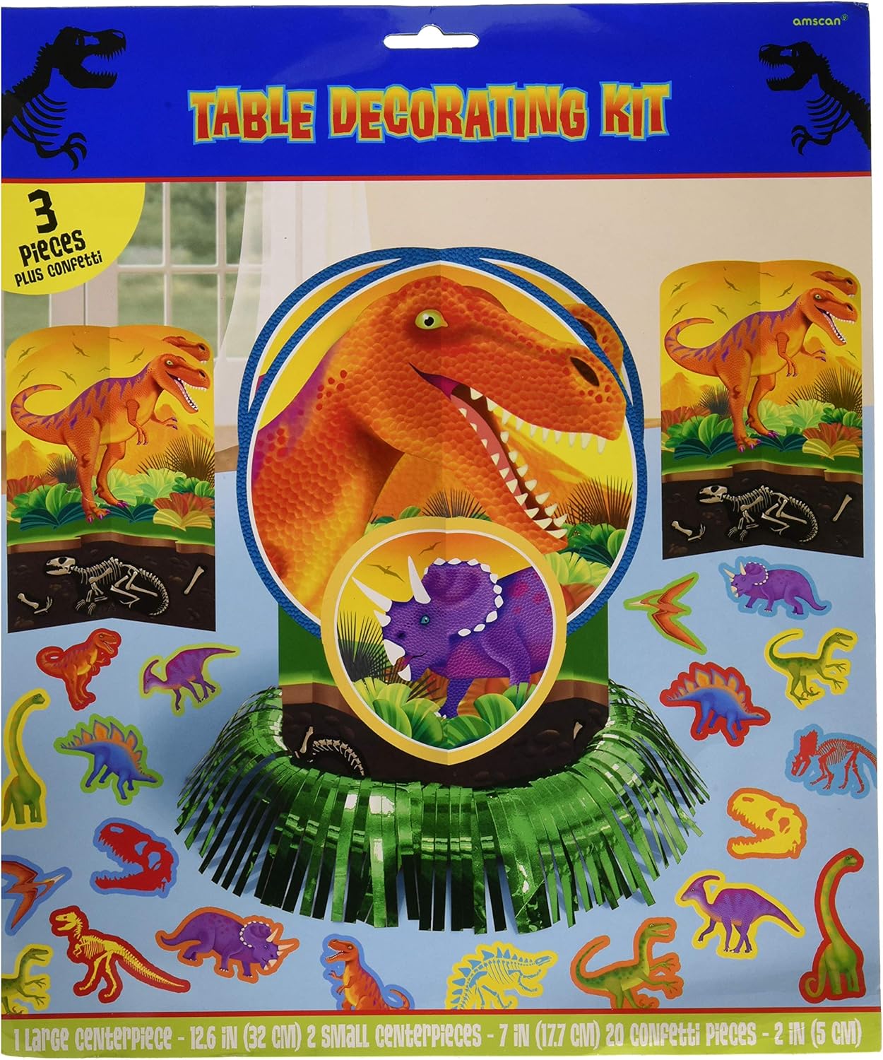 Amazon.com: Amscan Prehistoric Table Decorating Kit, 1 pack (23 pcs ...