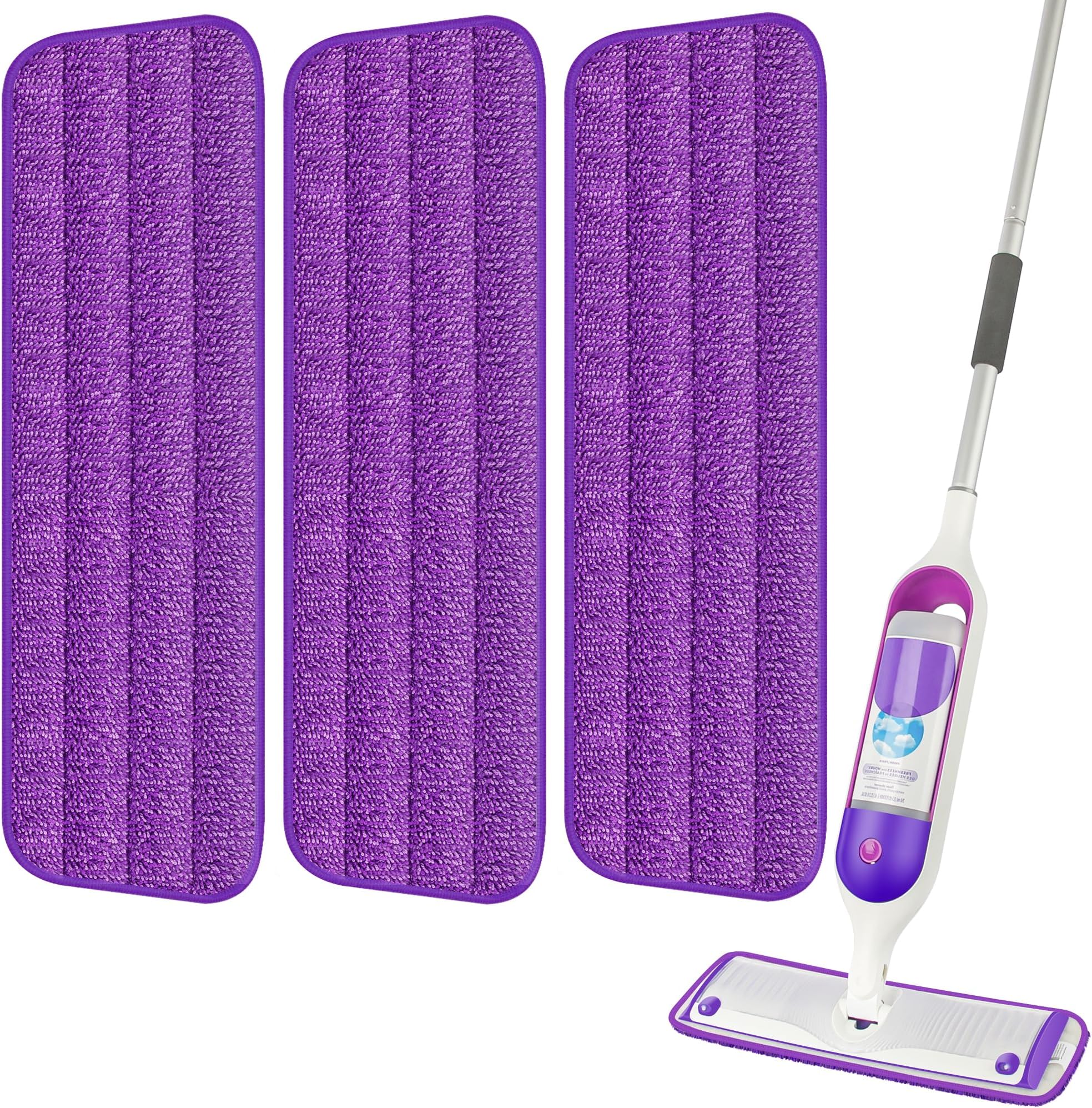 Amazon.com: 3 PACK Reusable Mop Pads for Swiffer PowerMop, Wood Floor ...