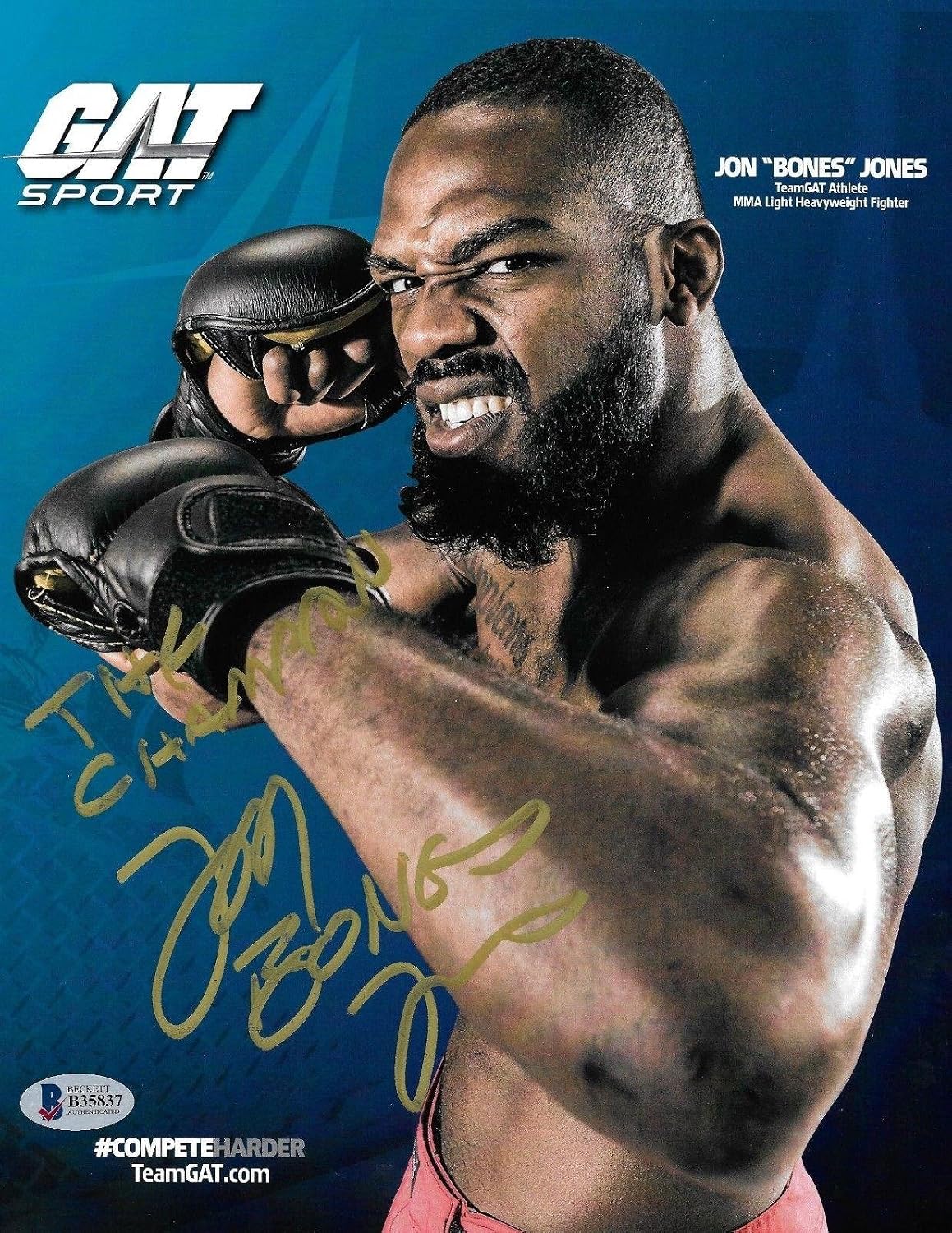 Jon Jones Signed 8.5x11 Photo BAS Beckett COA UFC Promo Picture ...