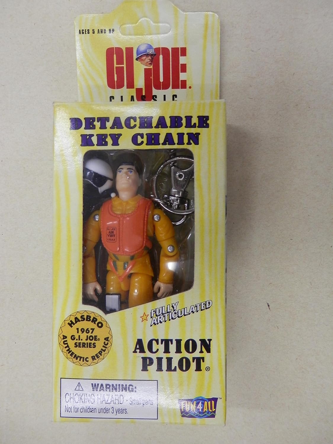 GI Joe Action Pilot Detachable Key Chain Fully Articulated 10cm Figure ...