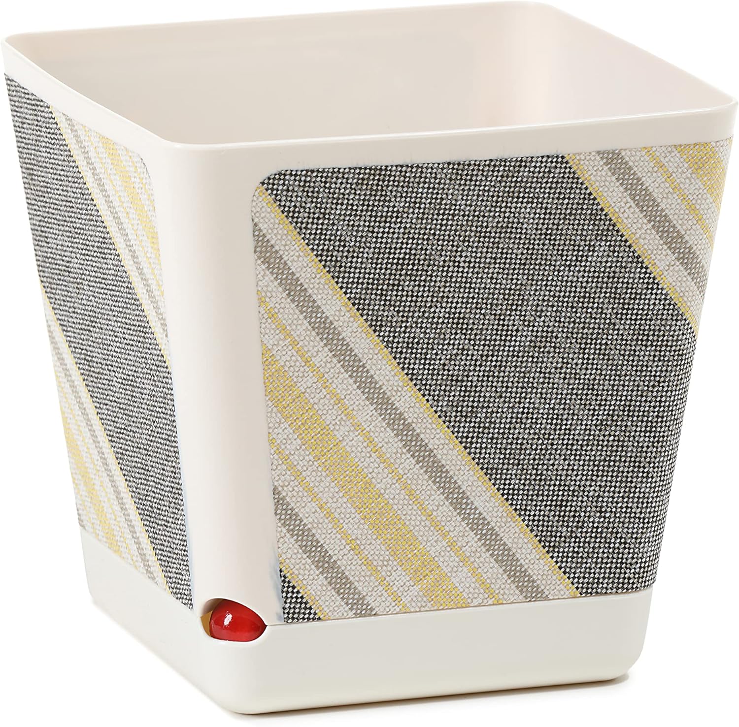 Tymar Quadrat Blumentopf mit Untersetzer, Übertopf, Textil (Creme ...