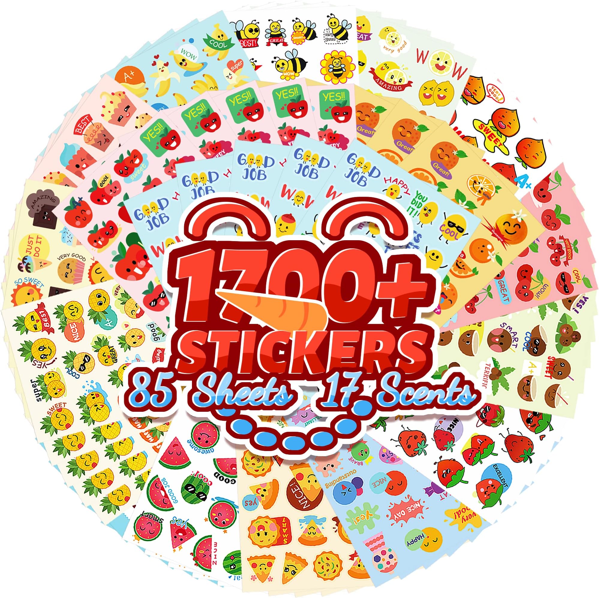 Amazon.com: HORIECHALY Scratch and Sniff Stickers for Kid, Smelly ...