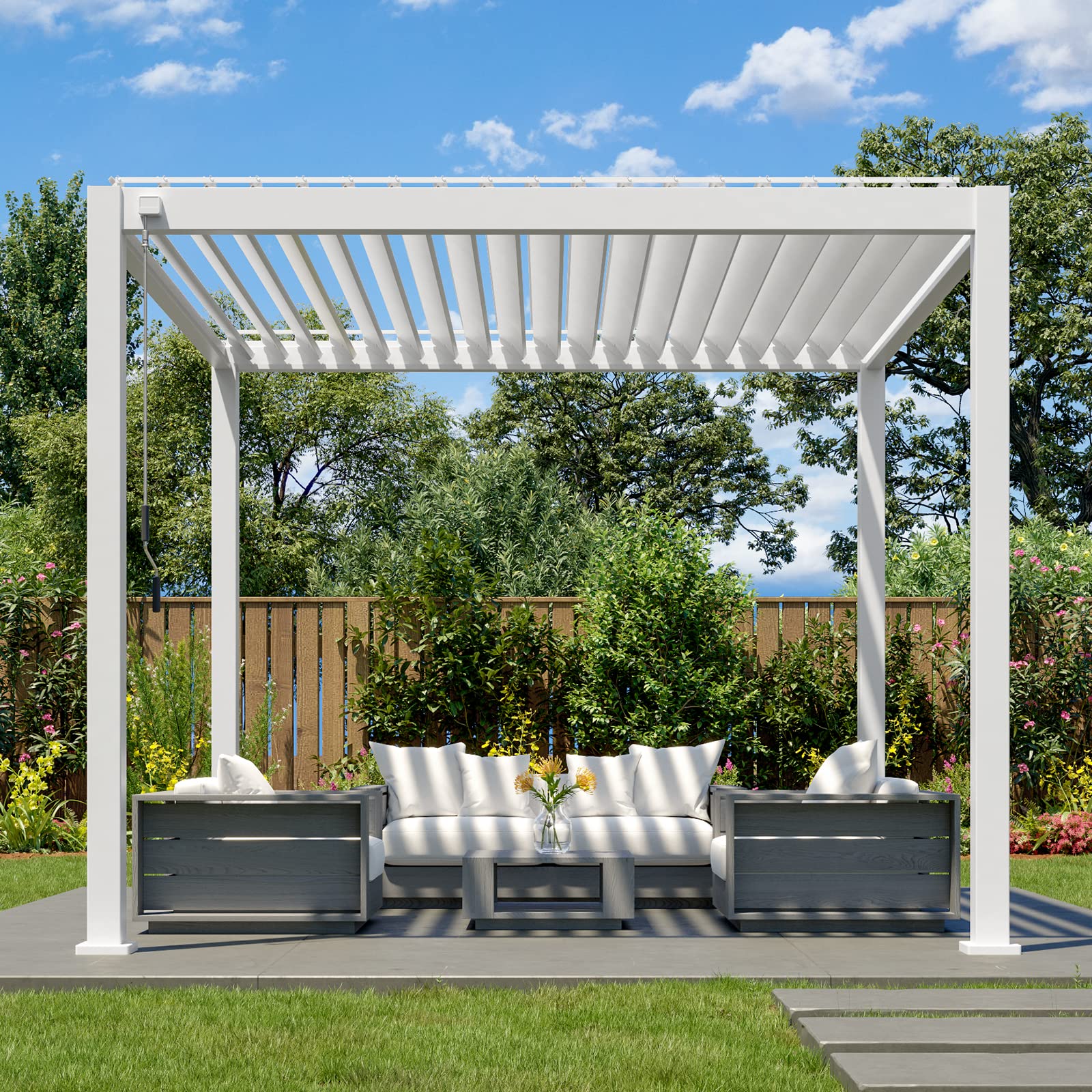 Mirador Adjustable Louvered Aluminum Pergola Costco 60 OFF Mirador Adjustable Louvered Aluminum Pergola Costco 60 OFF