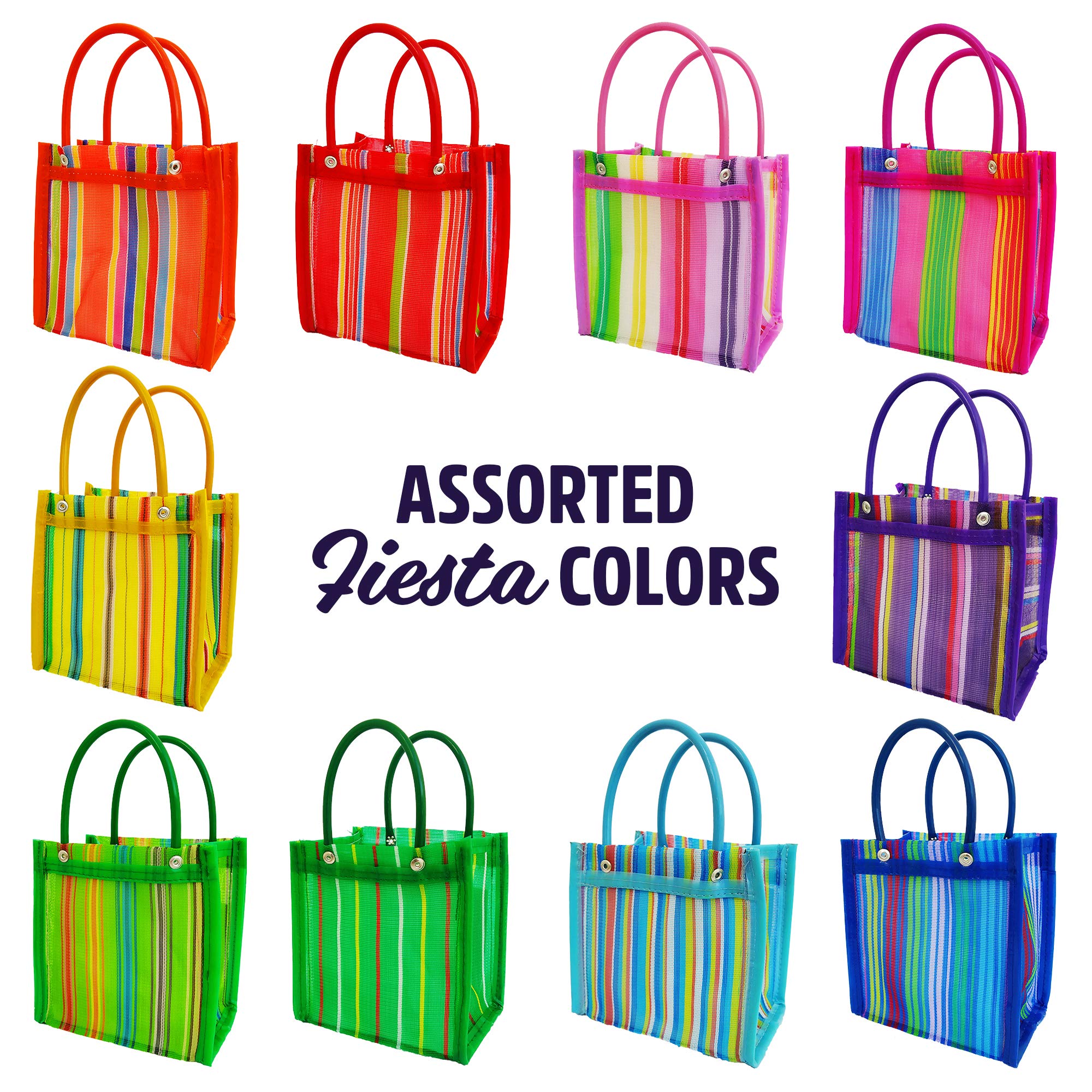 Buy 10 Mini Mercado Favor Bags - Mexican Mesh Market Tote Bags - Fiesta ...