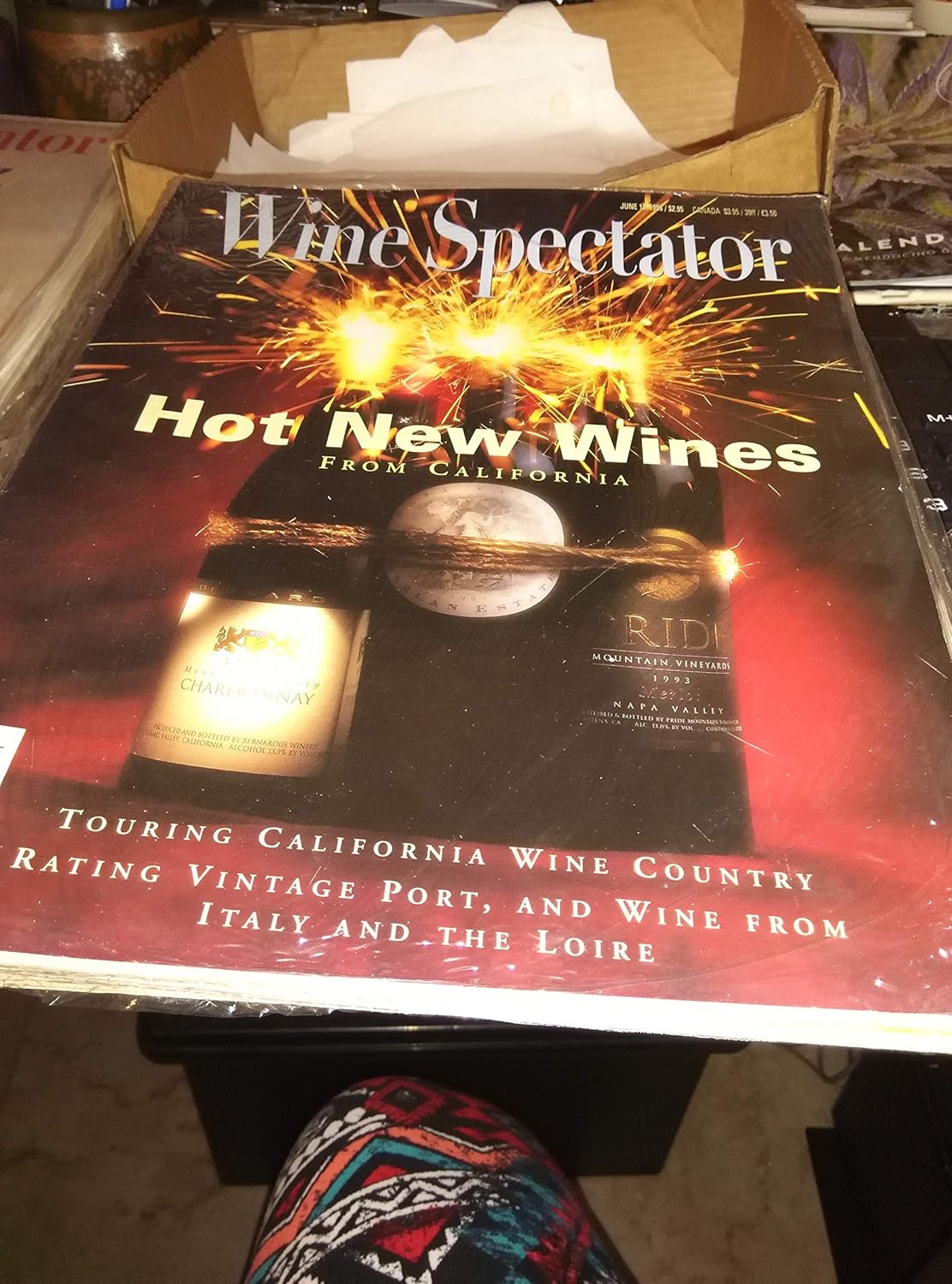 Wine Spectator Issue June 15, 1996 Hot New Wines From California ...