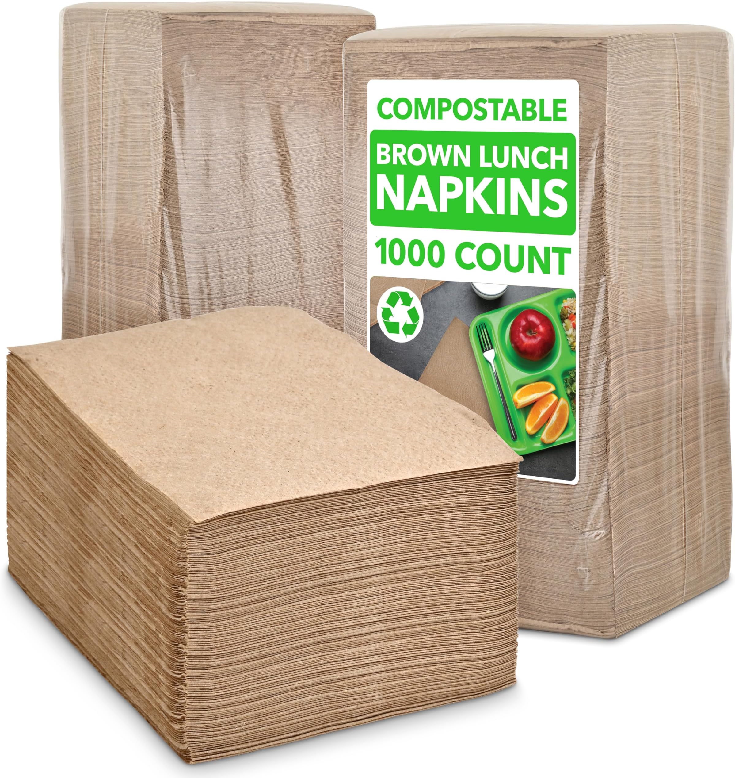 Amazon.com : Seventh Generation 100% Recycled Unbleached Paper Napkins ...