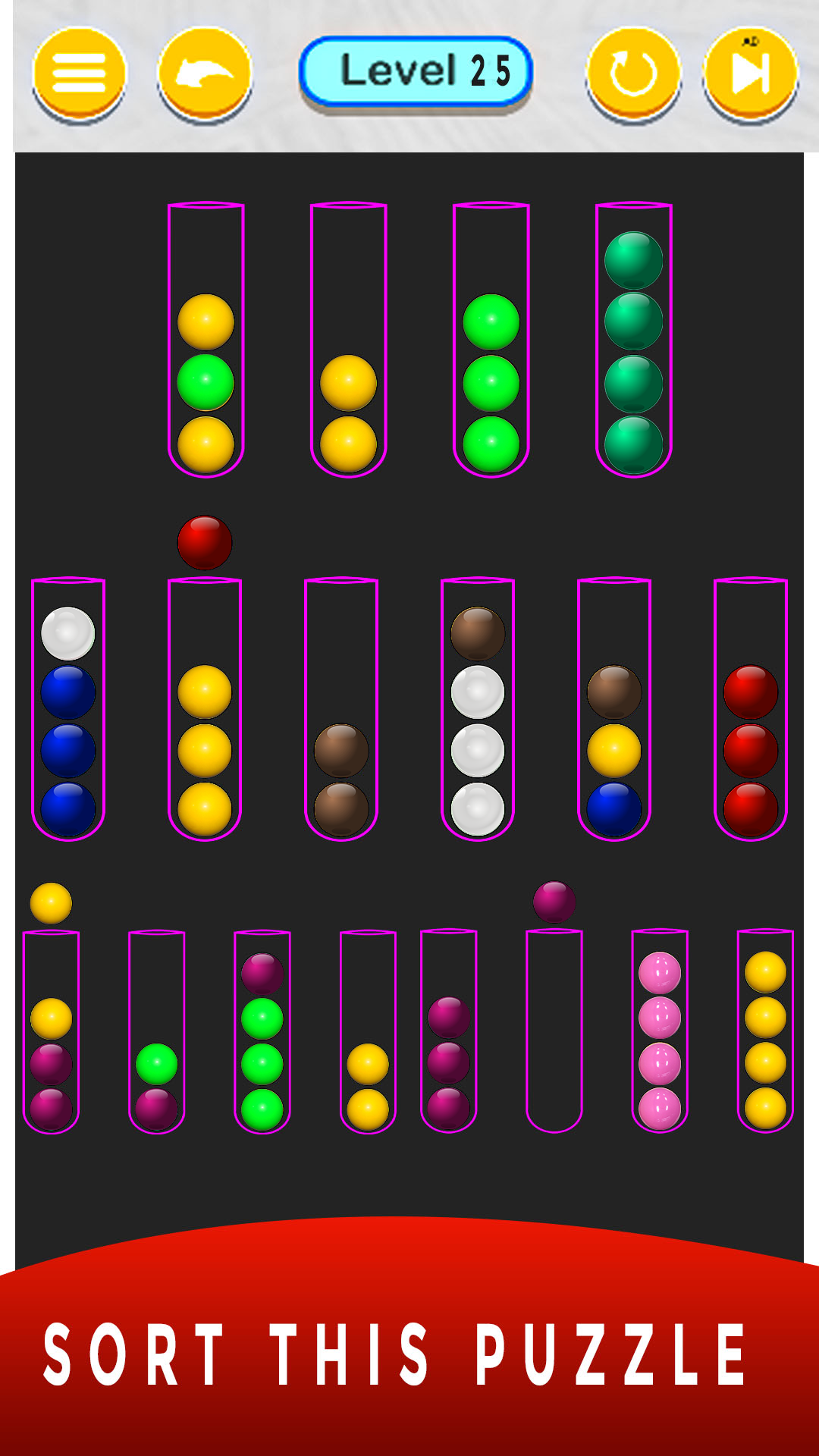 Ball Sort Puzzle: Color Sorting Master - Fun Brain Challenge Logic Game ...